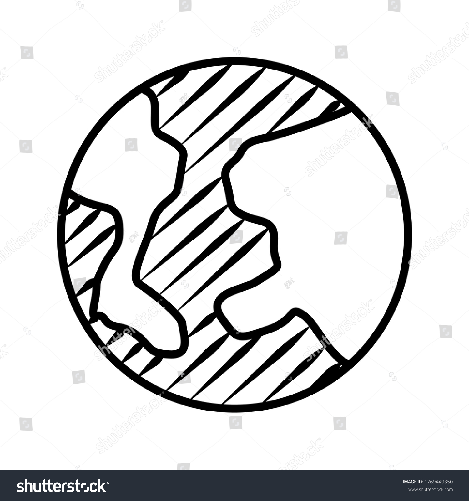 Planet Earth Doodle Stock Vector (Royalty Free) 1269449350 | Shutterstock