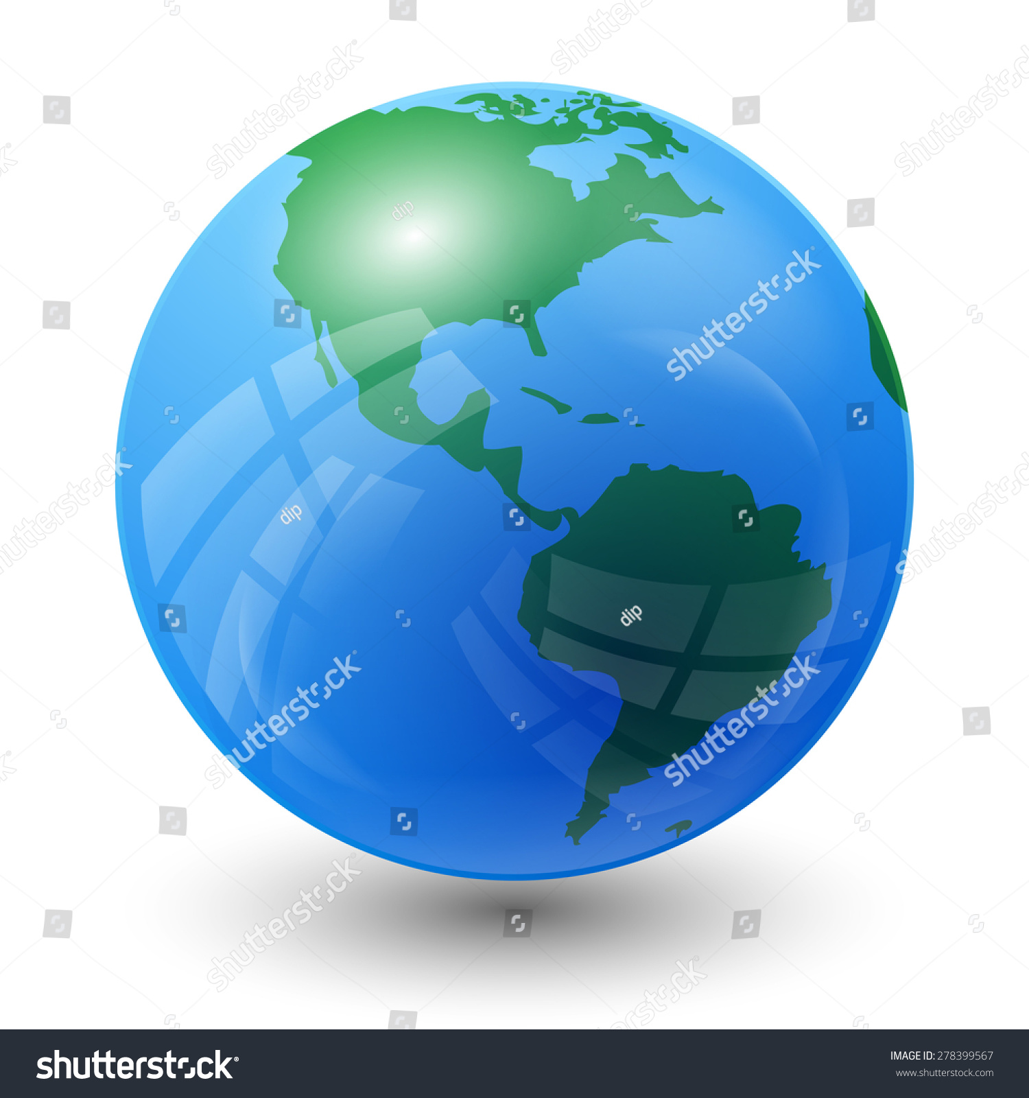 mapa del planeta Tierra - visión: vector de stock (libre de regalías ...