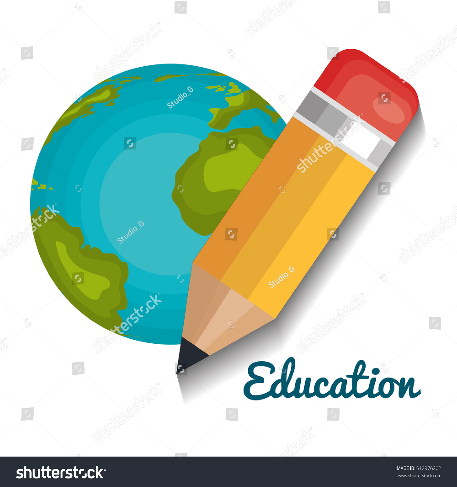 Planet Earth School Icon Stock Vector (Royalty Free) 512976202 ...