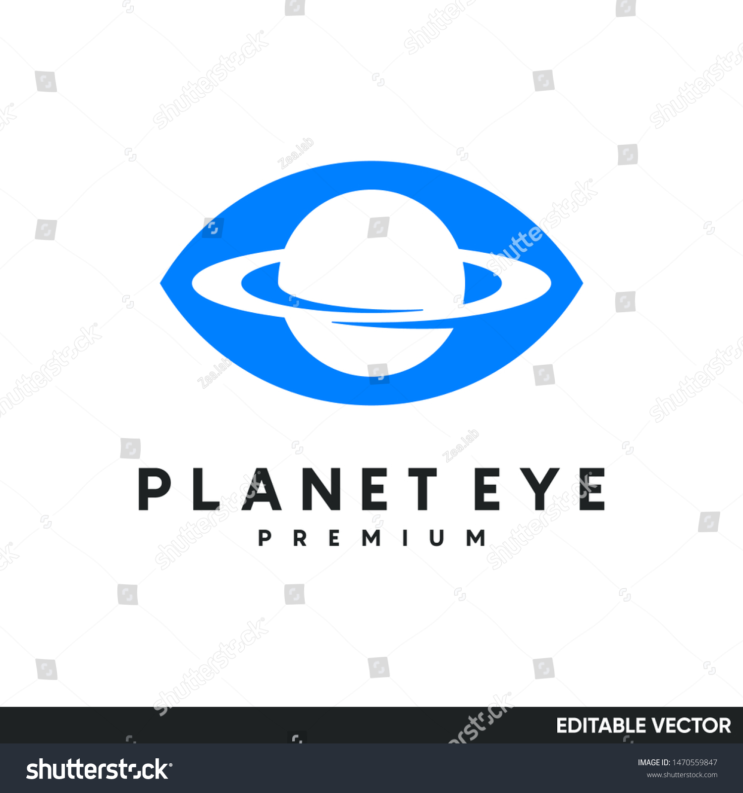 Planet Eye Logo Vector Smart Negative Stock Vector (Royalty Free ...
