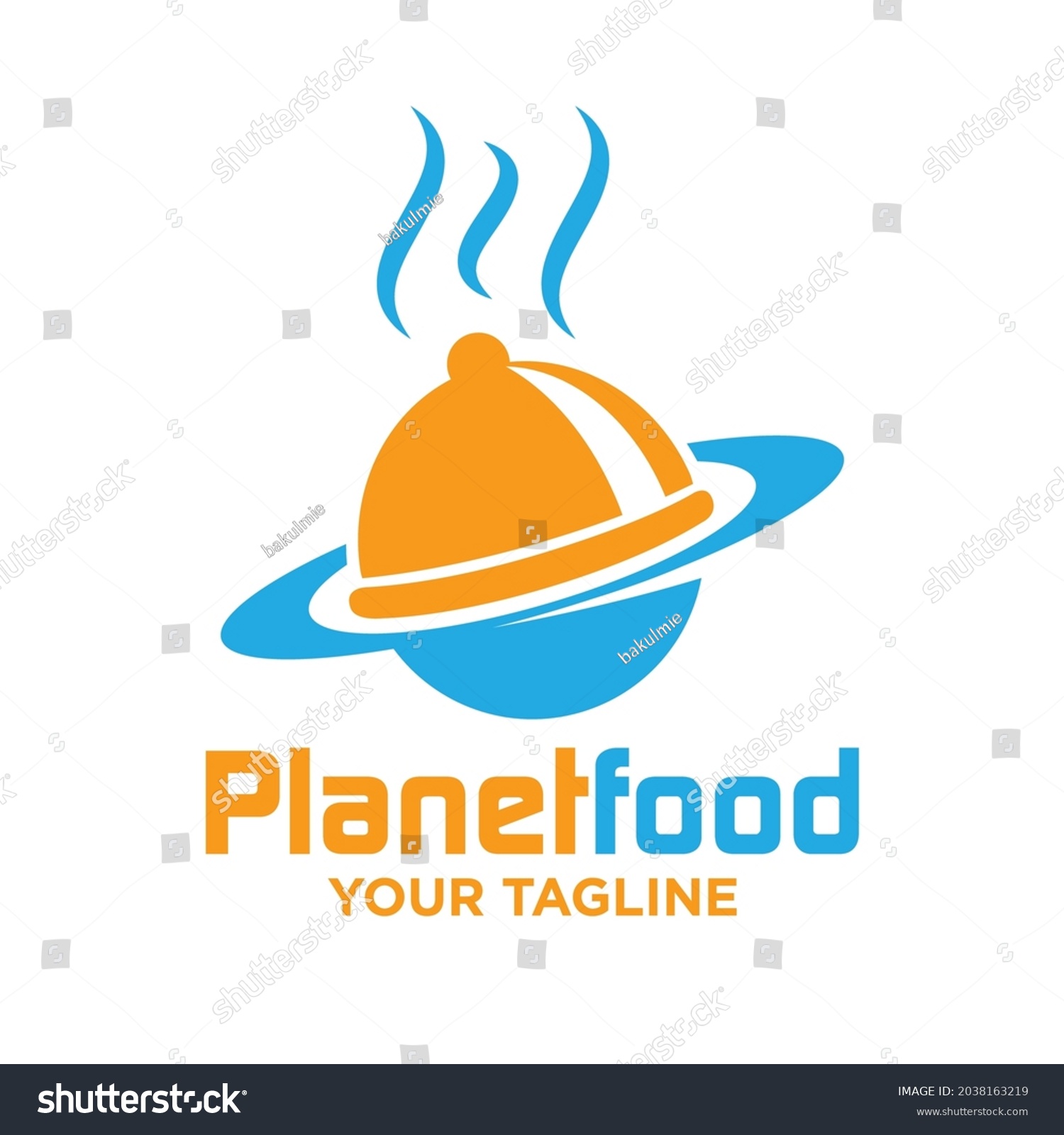 Planet Food Logo Vector Design Template Stock Vector (Royalty Free ...