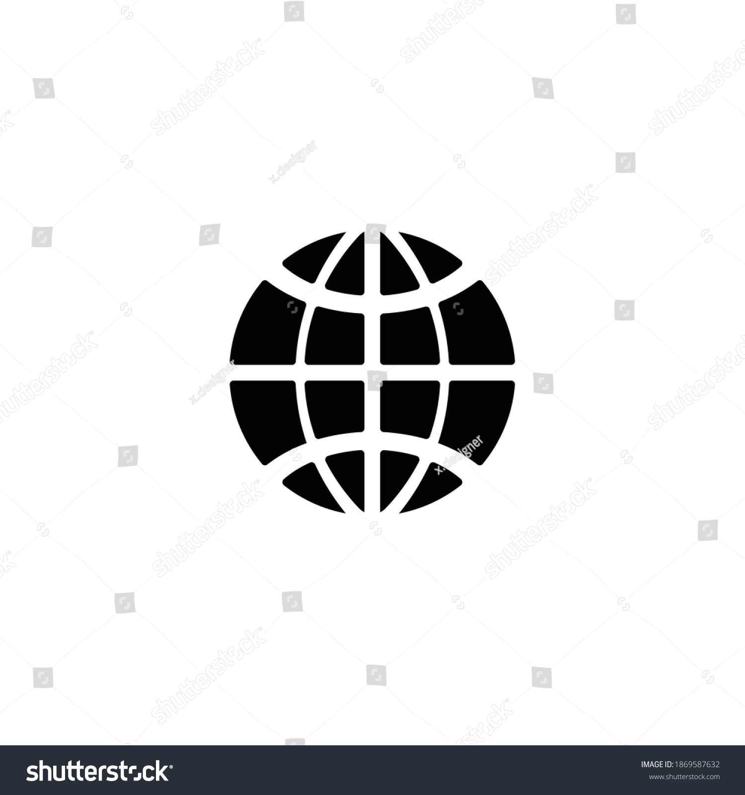 Planet Global Earth Icon Vector Illustration Stock Vector (Royalty Free ...