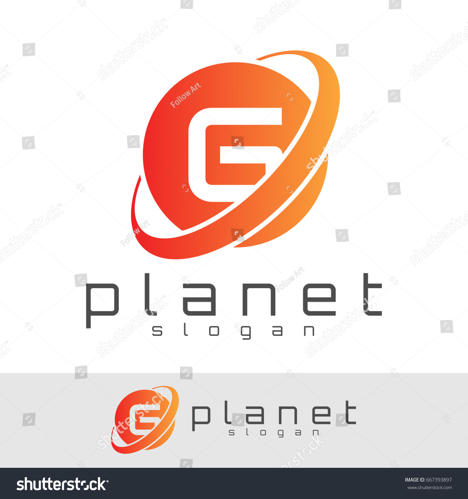 Planet Initial Letter G Logo Design Stock Vector (Royalty Free) 667393897