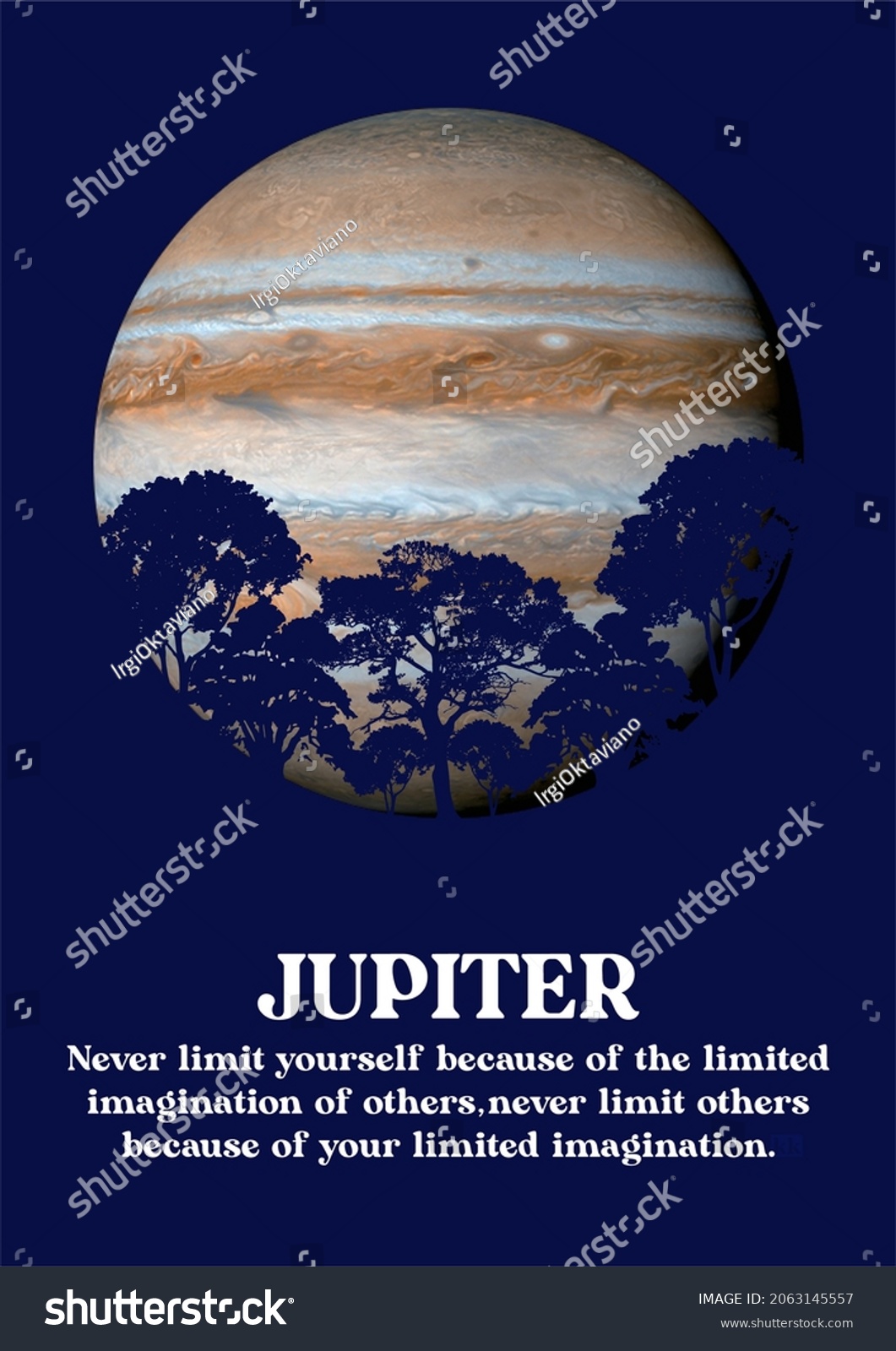 Planet Jupiter Poster Design Template Stock Vector (Royalty Free ...