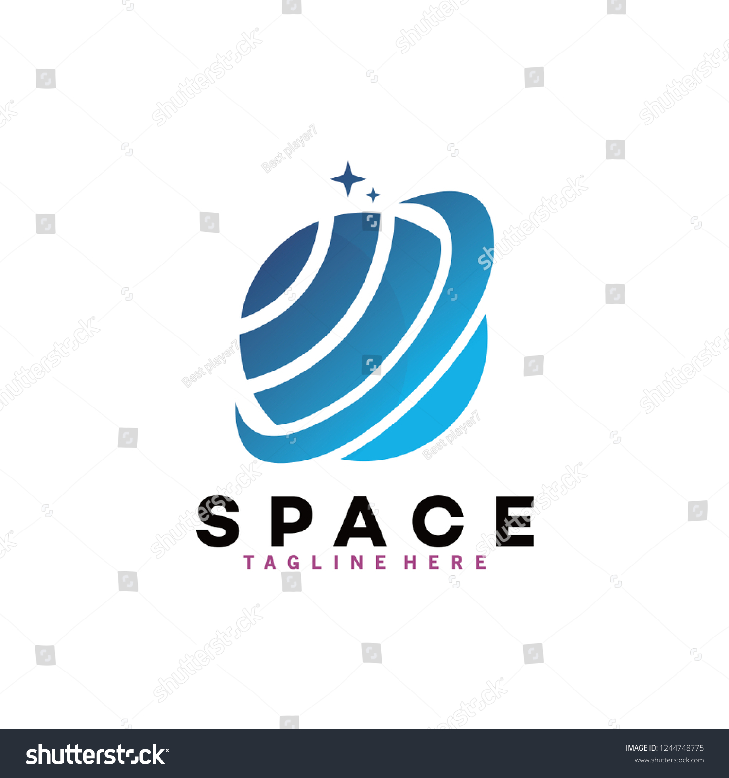 Planet Logo Design Stock Vector (Royalty Free) 1244748775 | Shutterstock