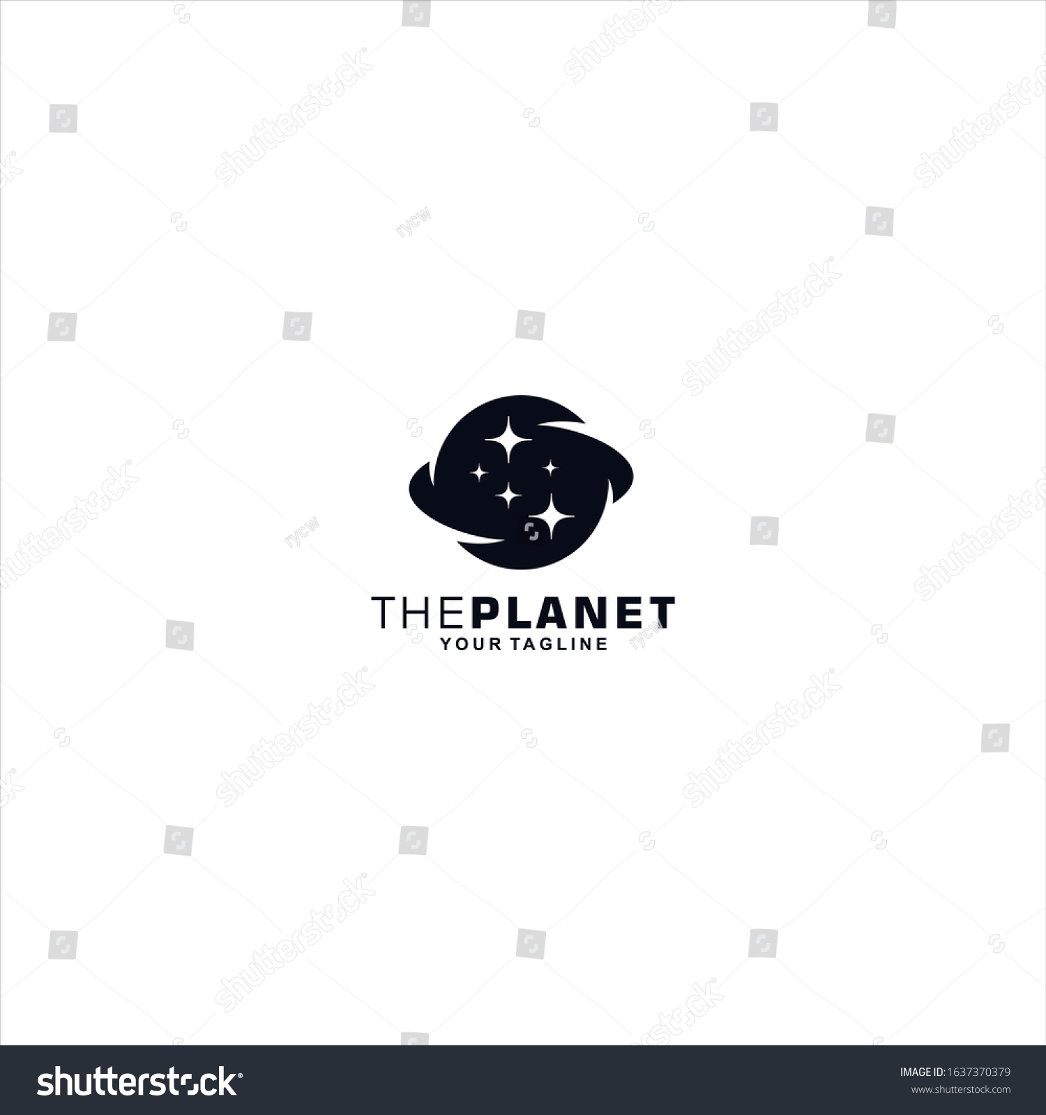 Planet Logo Design Template Concept Stock Vector (Royalty Free ...