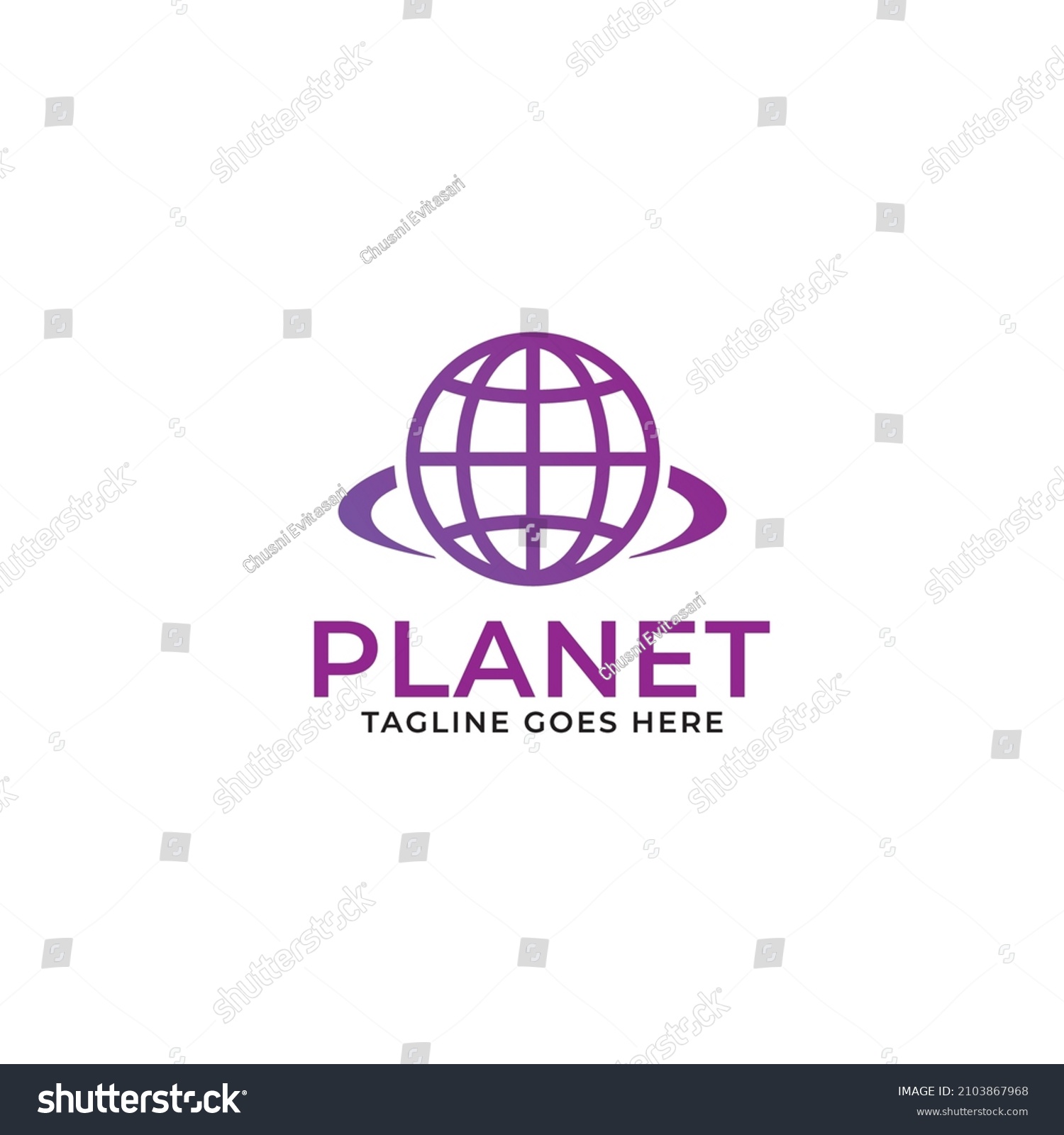 Planet Logo Design Template Concept Stock Vector (Royalty Free) 2103867968