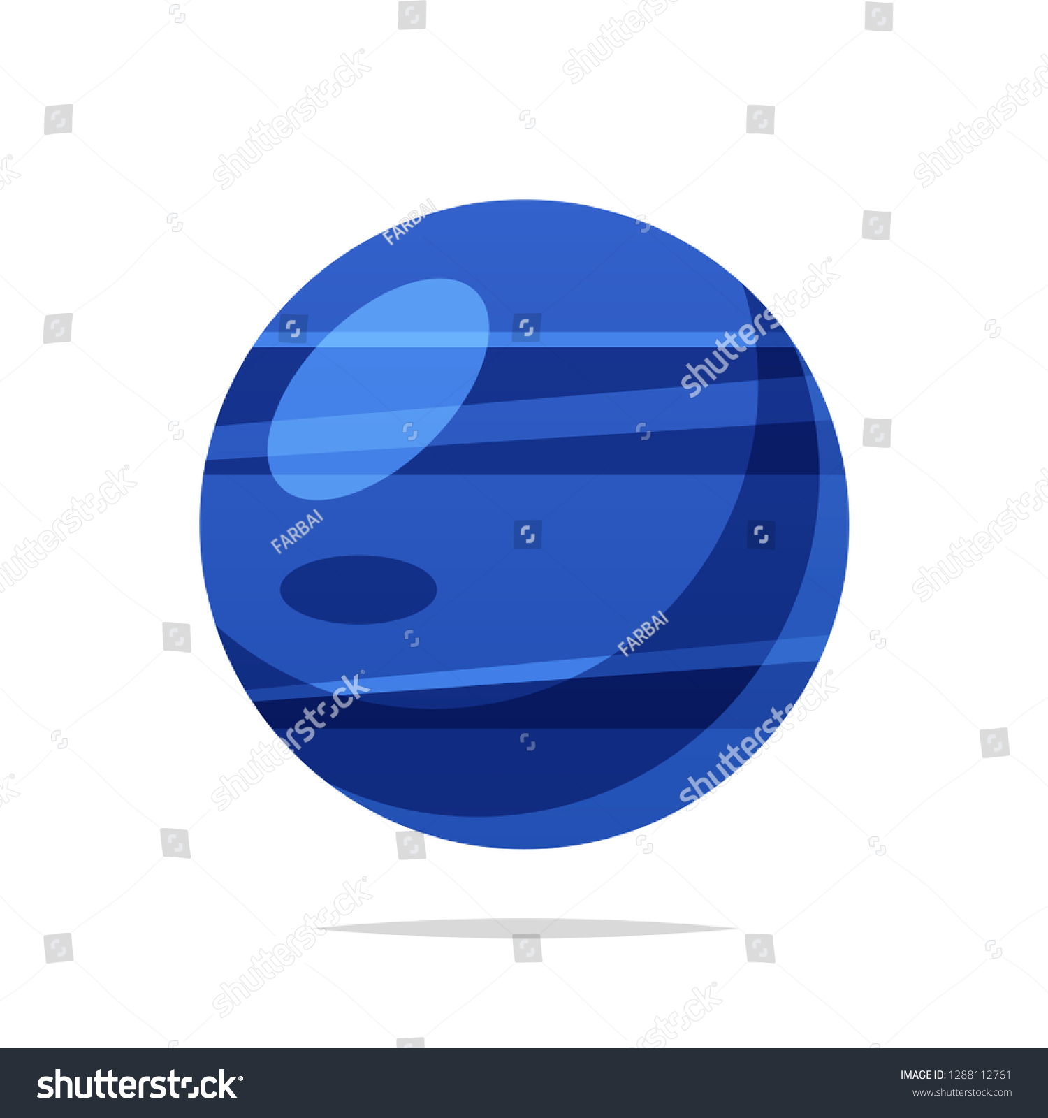 Planet Neptune Vector Isolated Illustration Stock Vector (Royalty Free ...