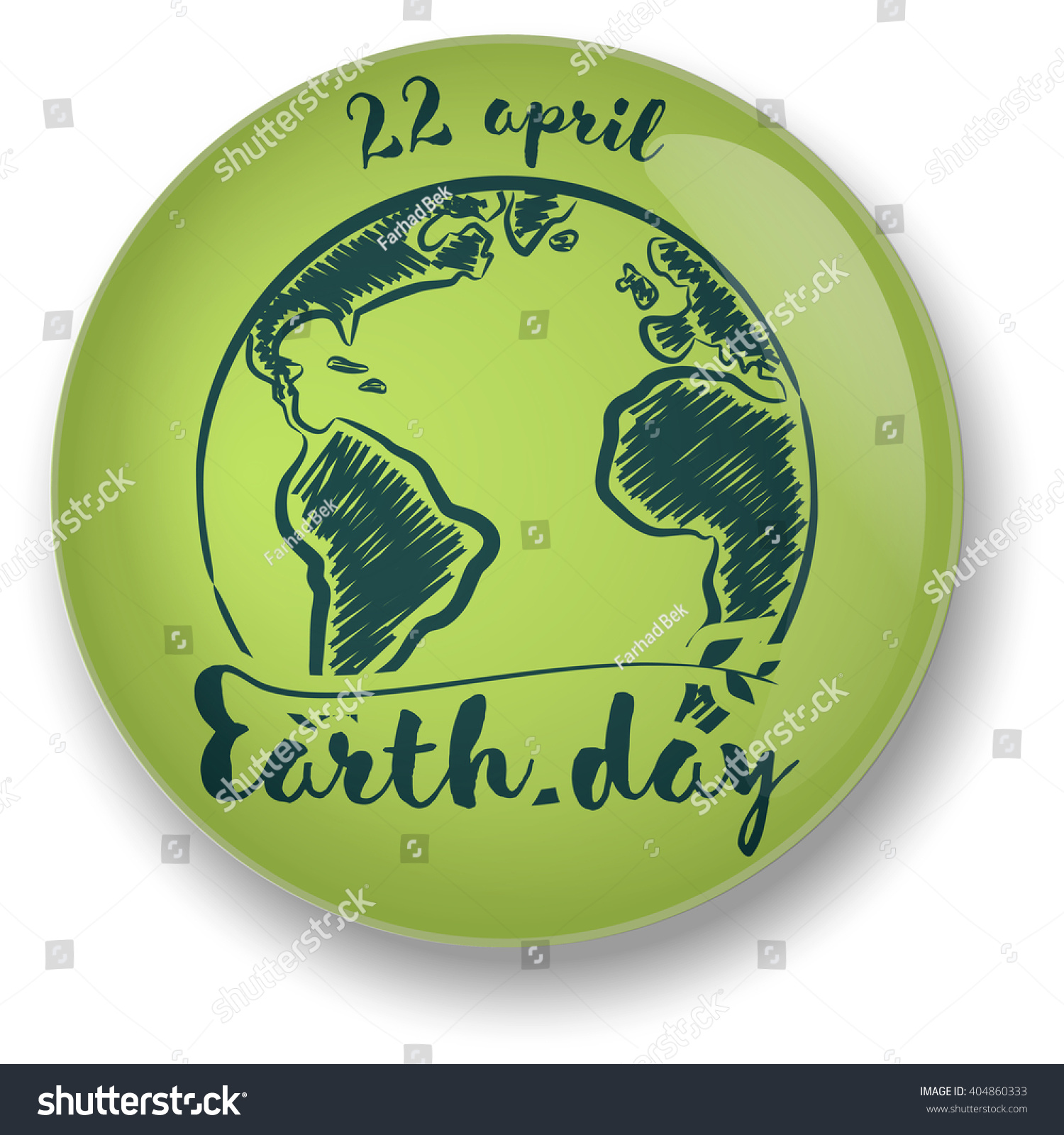 Planet Symbol Earth Day Stock Vector (Royalty Free) 404860333 ...