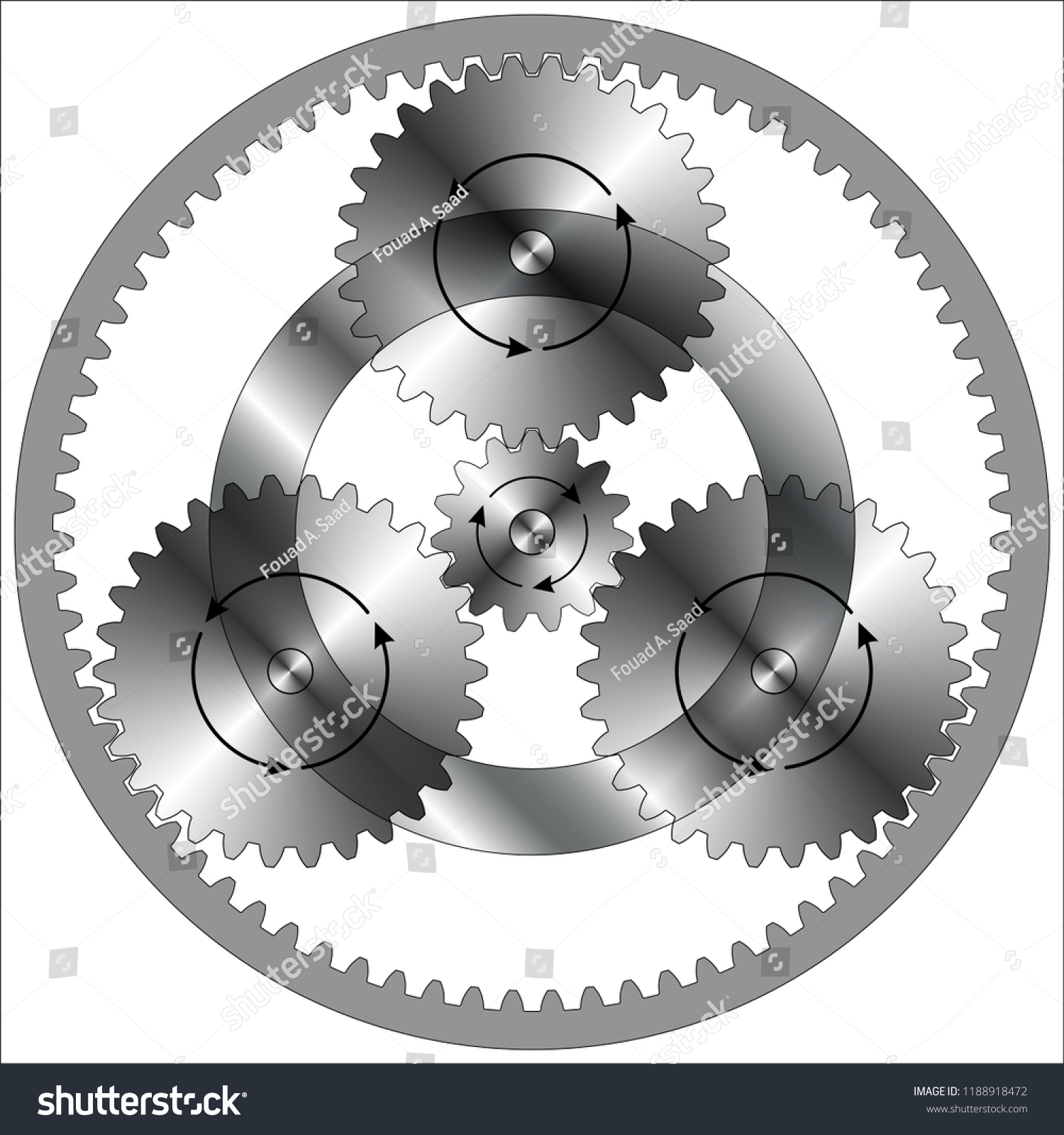 Planetary Gear Mechanism Schematic Stock Vector (Royalty Free ...