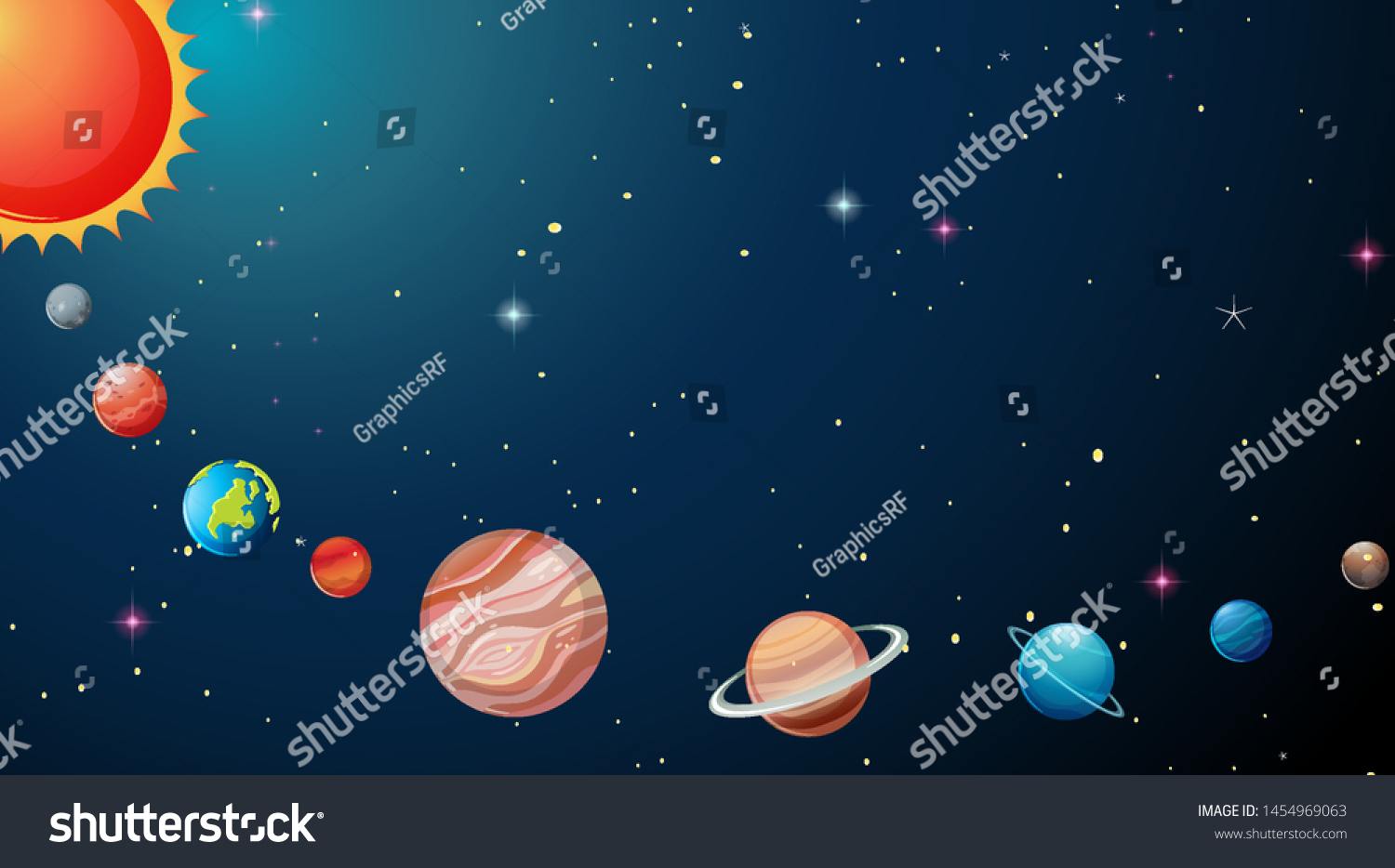Planets Solar System Illustration Stock Vector (Royalty Free ...