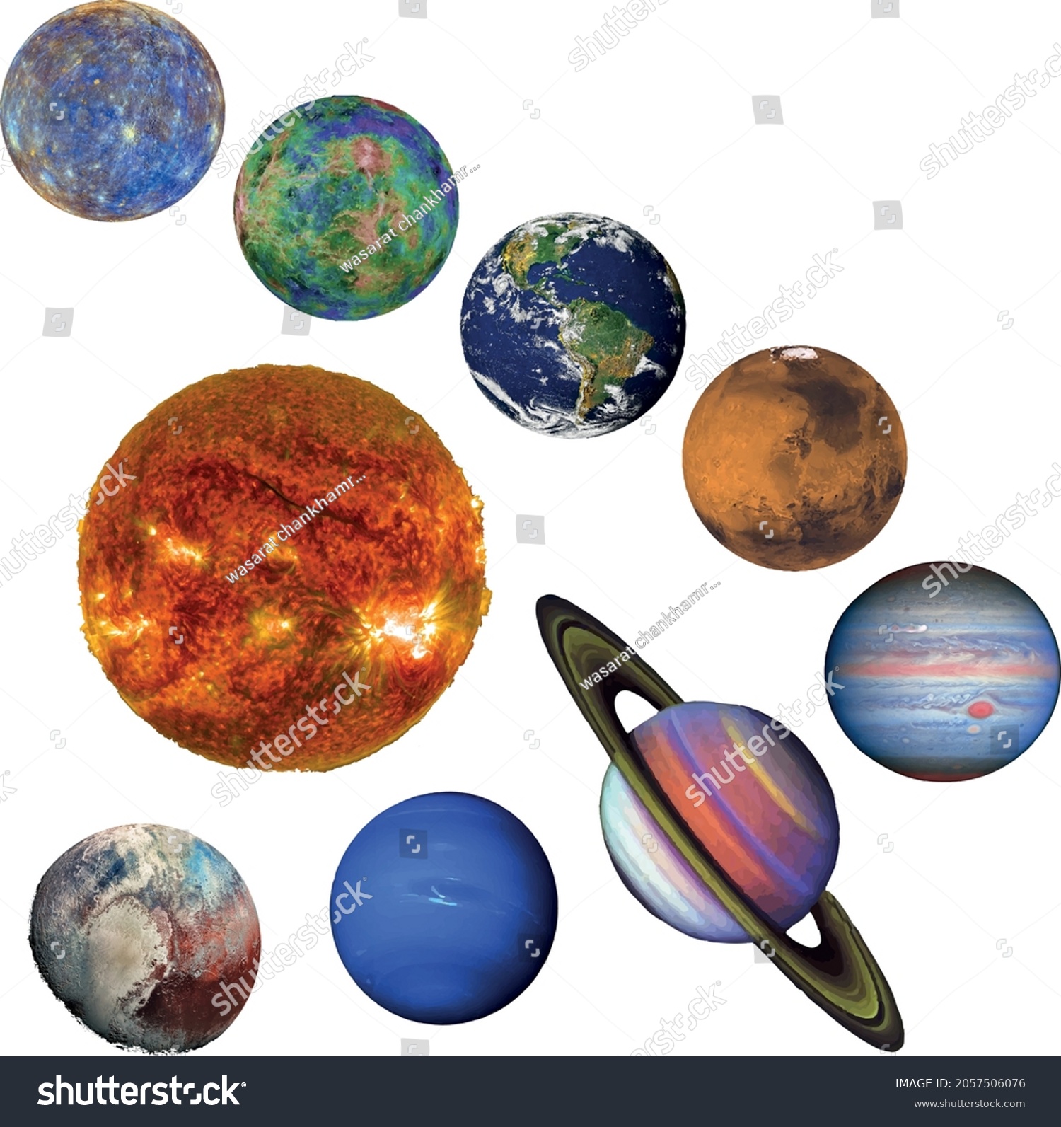 Planets Solar System Vector Stock Vector (Royalty Free) 2057506076