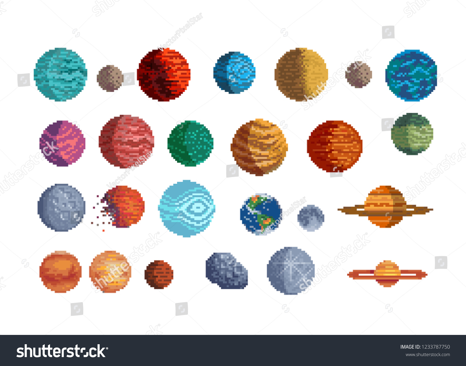 4,801 Pixel art planets Images, Stock Photos & Vectors | Shutterstock