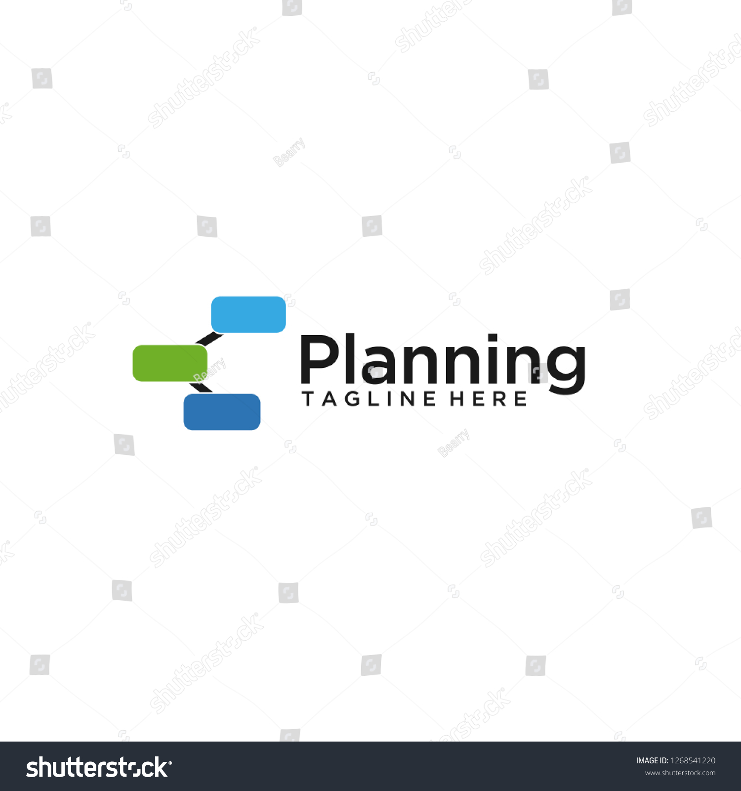 Planning Logo Design Template: vector de stock (libre de regalías ...