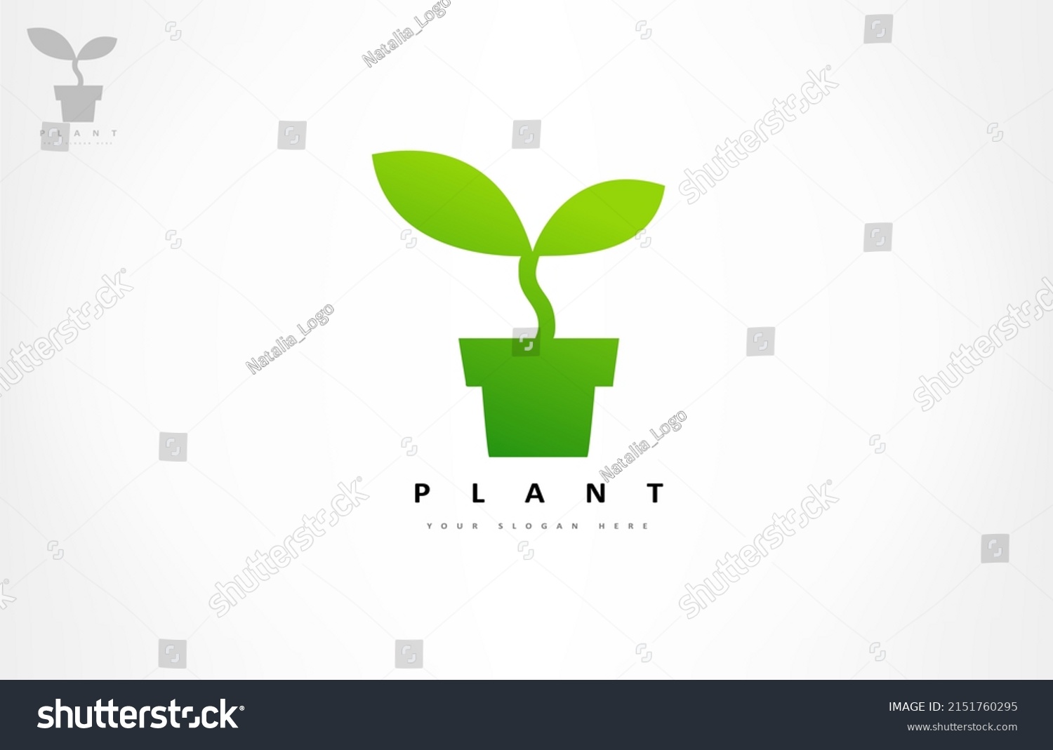 Plant Pot Logo Vector Stock Vector (Royalty Free) 2151760295 | Shutterstock