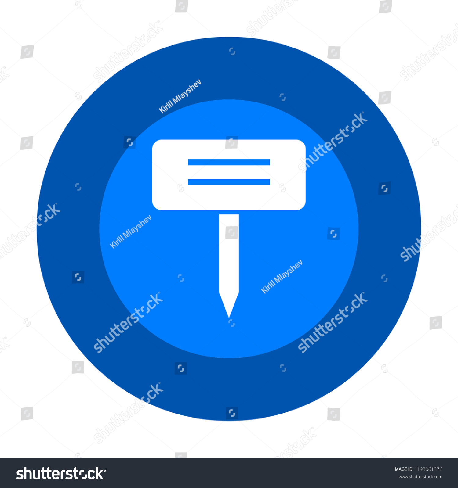 Plant Label Vector Icon Stock Vector (Royalty Free) 1193061376 ...