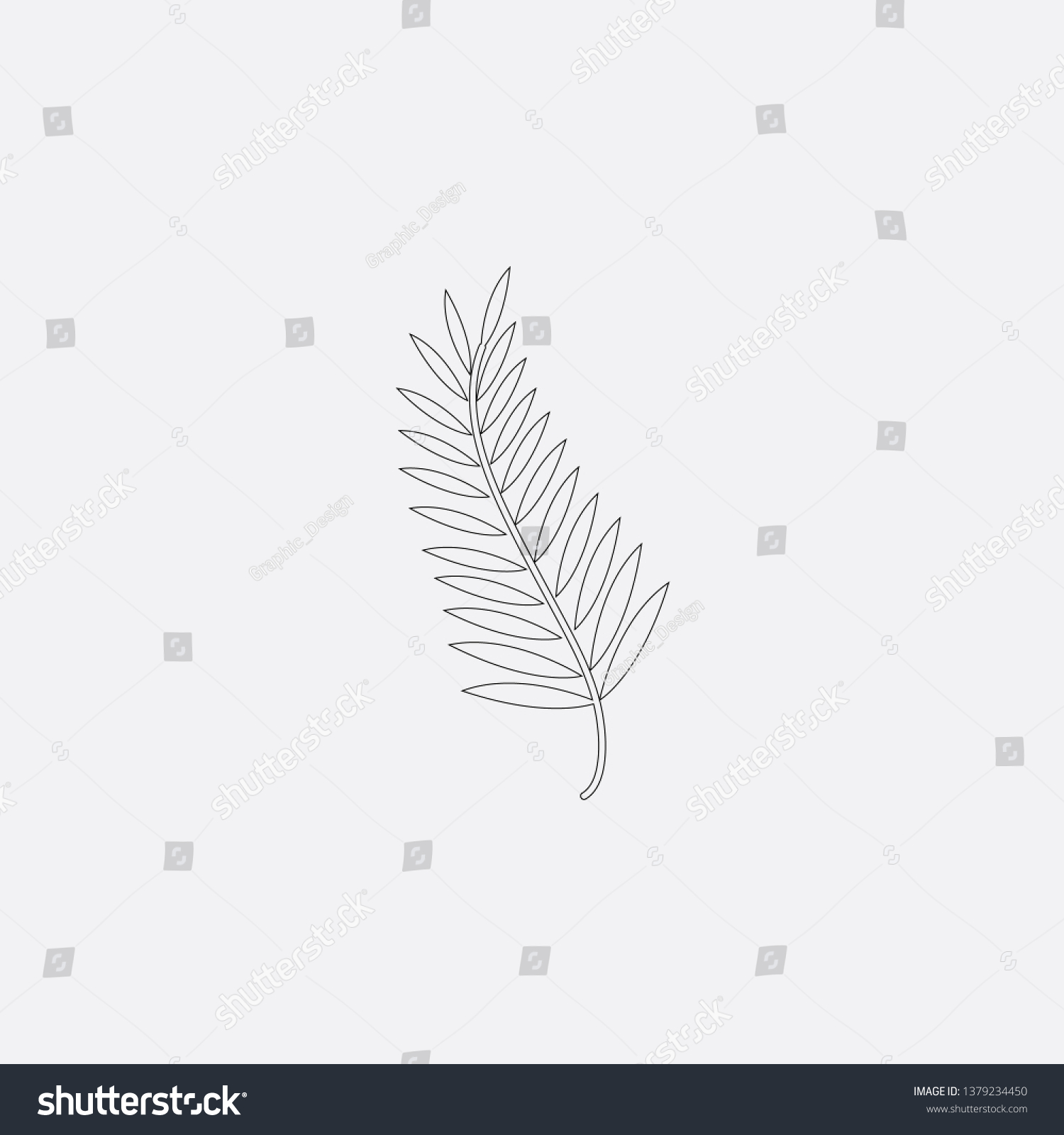 Plant Leav Icon Vector Stock Vector (Royalty Free) 1379234450 ...