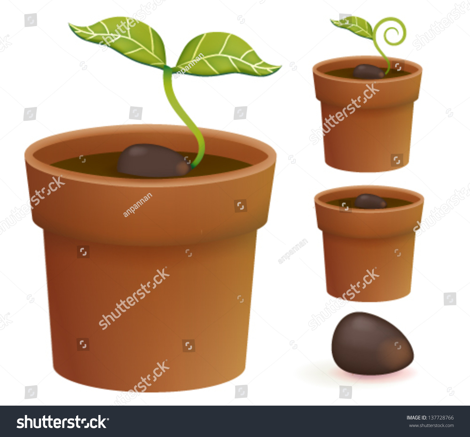 Plant Life Cycle Vector File Eps10: vector de stock (libre de regalías ...