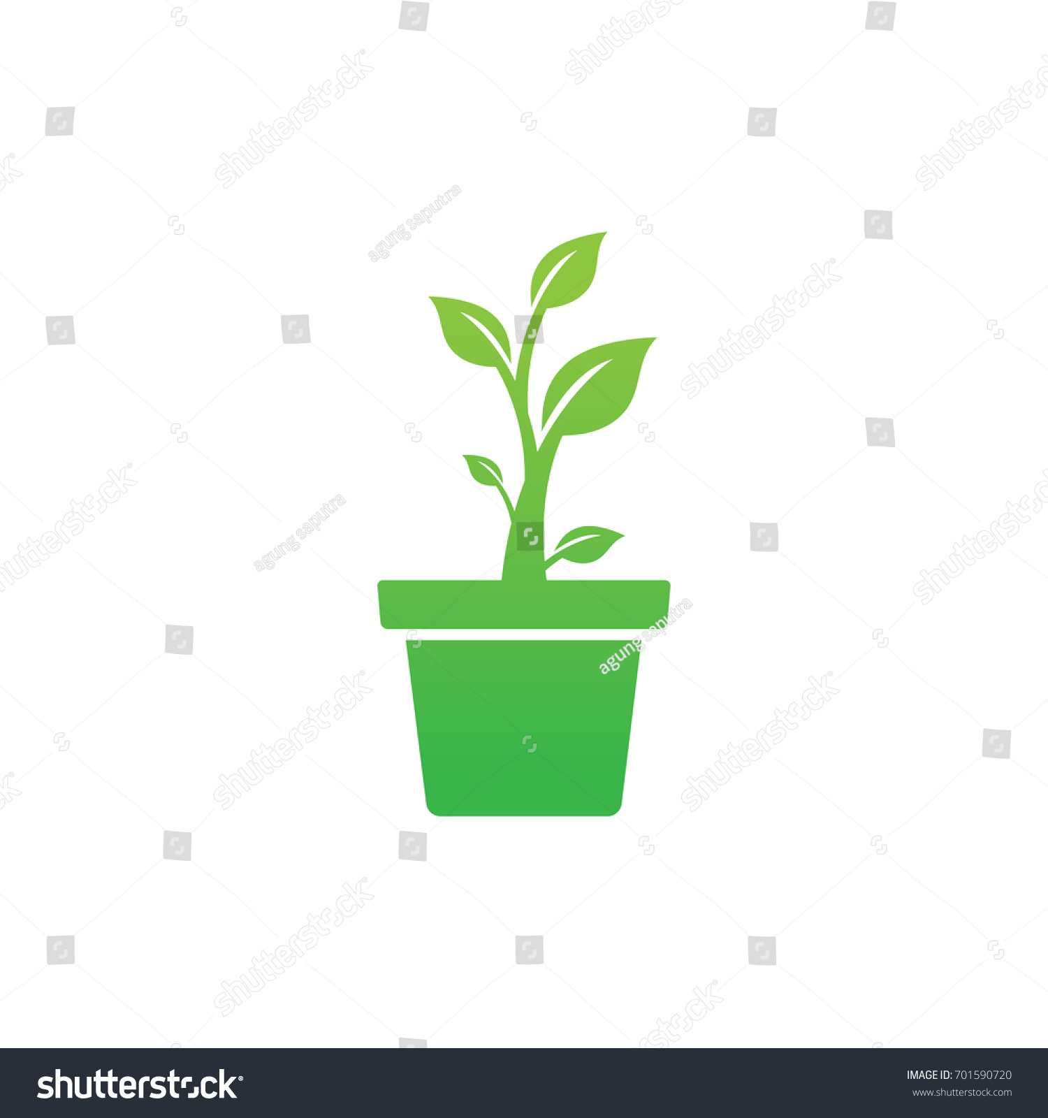 Plant Logo Design Template Stock Vector (Royalty Free) 701590720 ...
