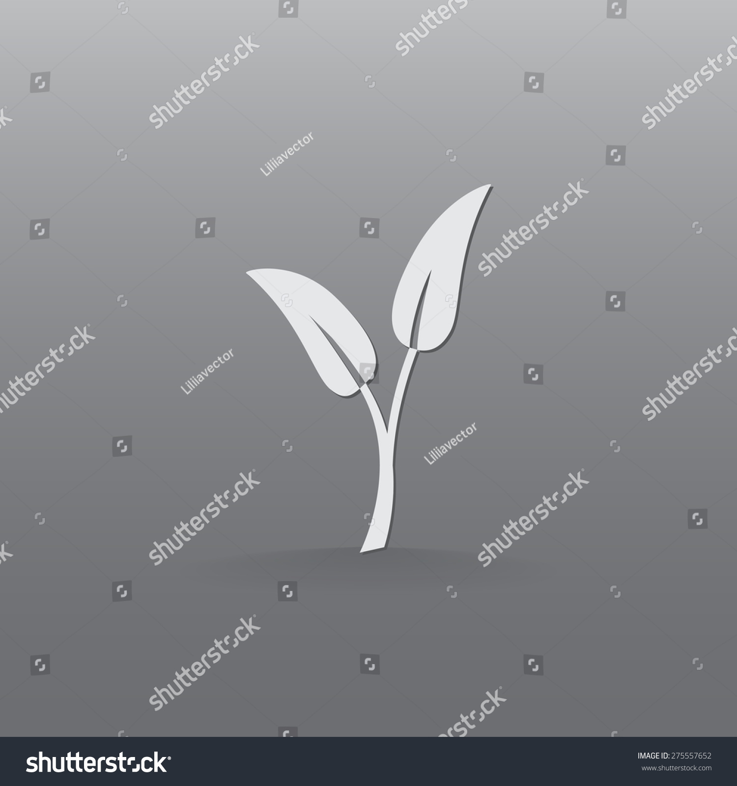 Plant Sprout Vector Icon Stock Vector (Royalty Free) 275557652 ...