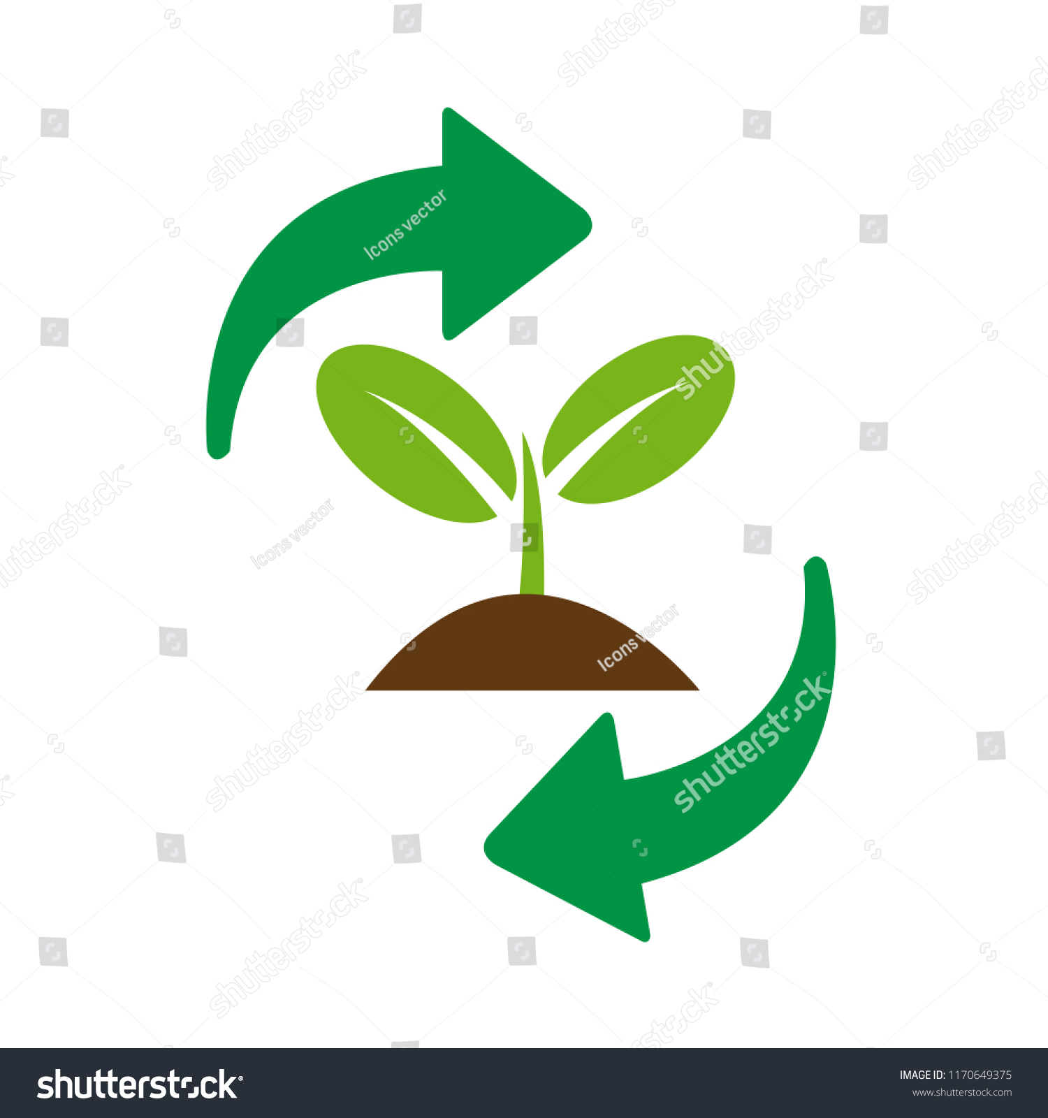 Plant Tree Icon Vector Stock Vector (Royalty Free) 1170649375 ...