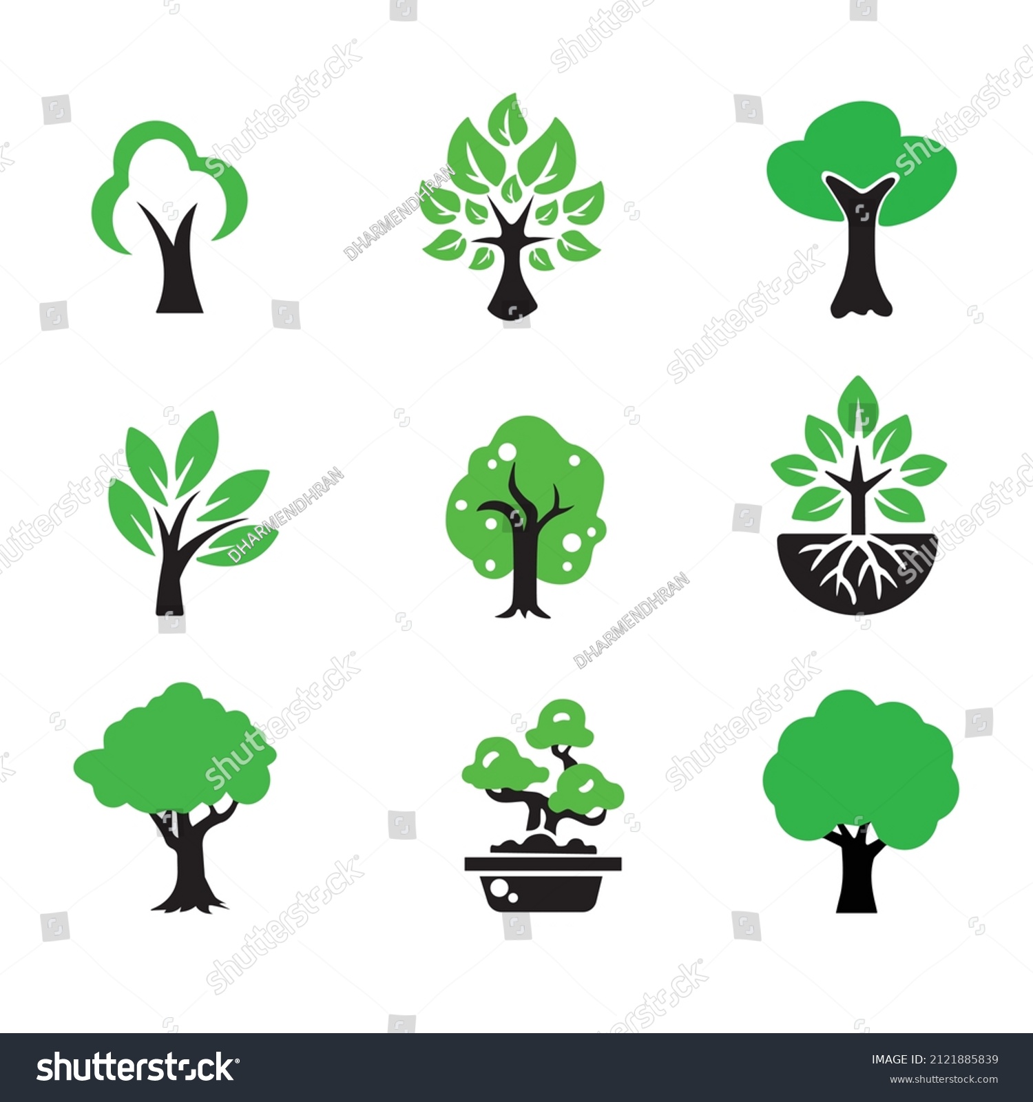 Plant Tree Leaf Vector Illustration Image Stock Vector (Royalty Free ...
