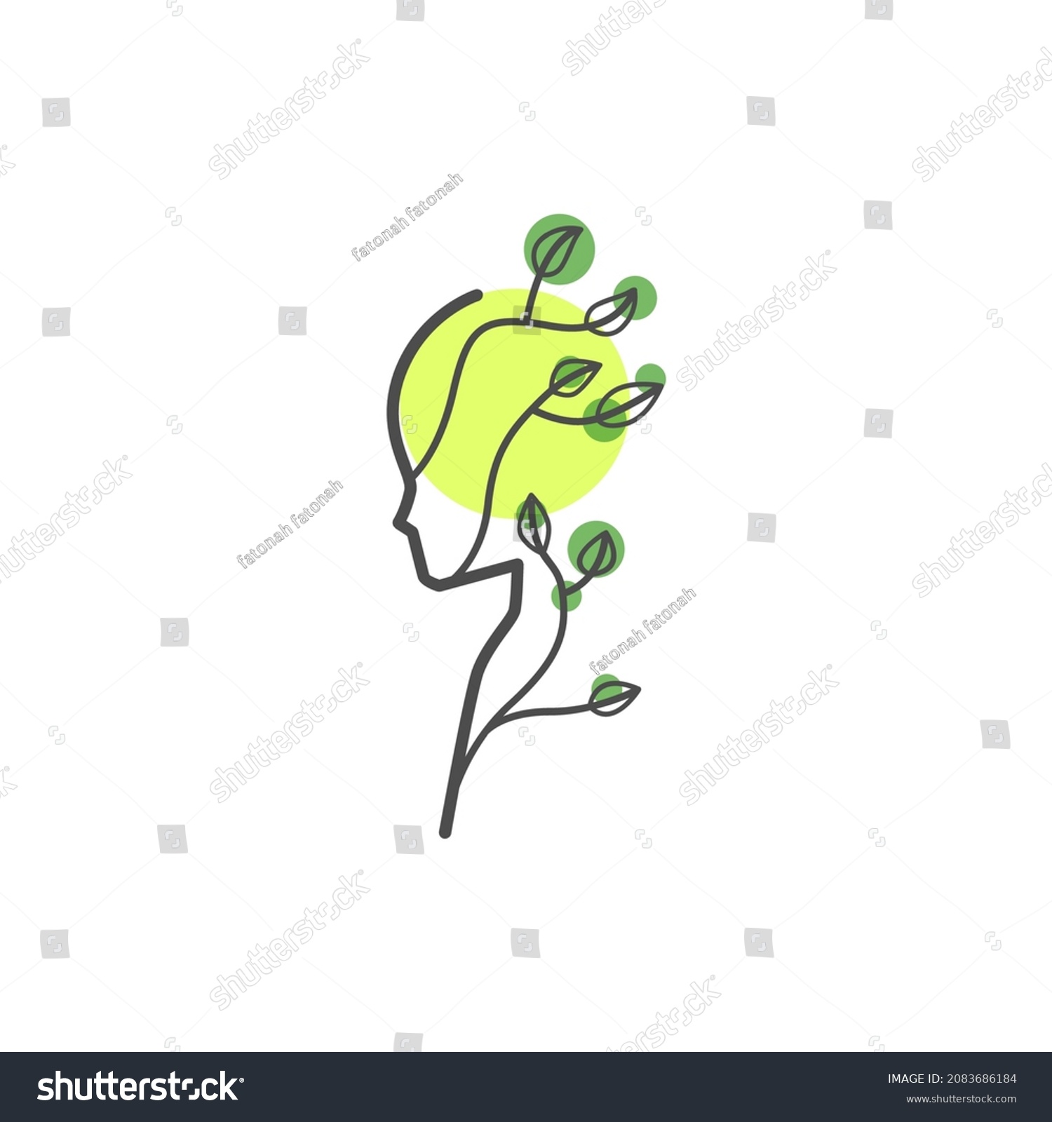 Plants Human Logo Design Vector Stock Vector (Royalty Free) 2083686184 ...