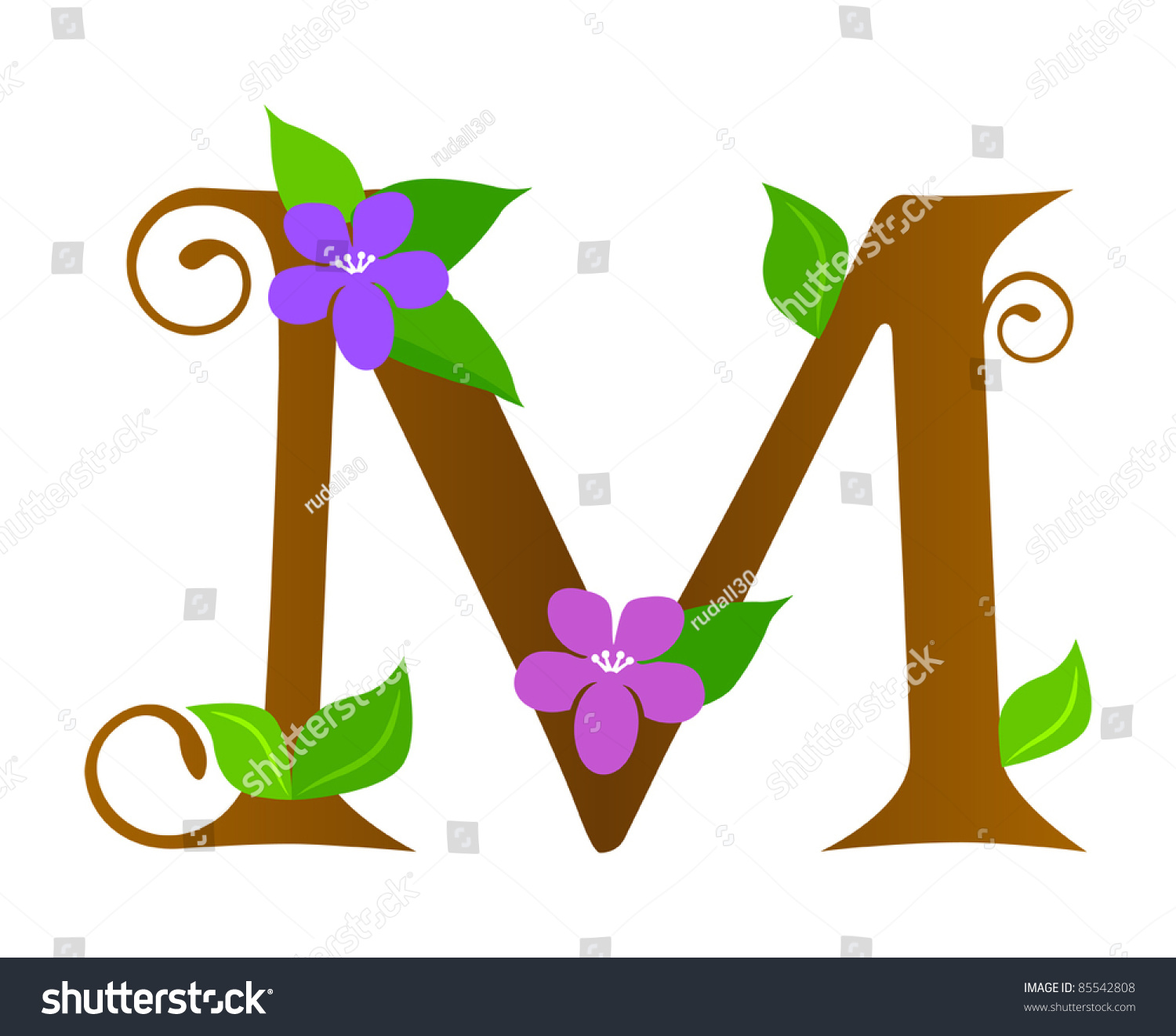 Plants Font Type Letter M 스톡 벡터(로열티 프리) 85542808 | Shutterstock