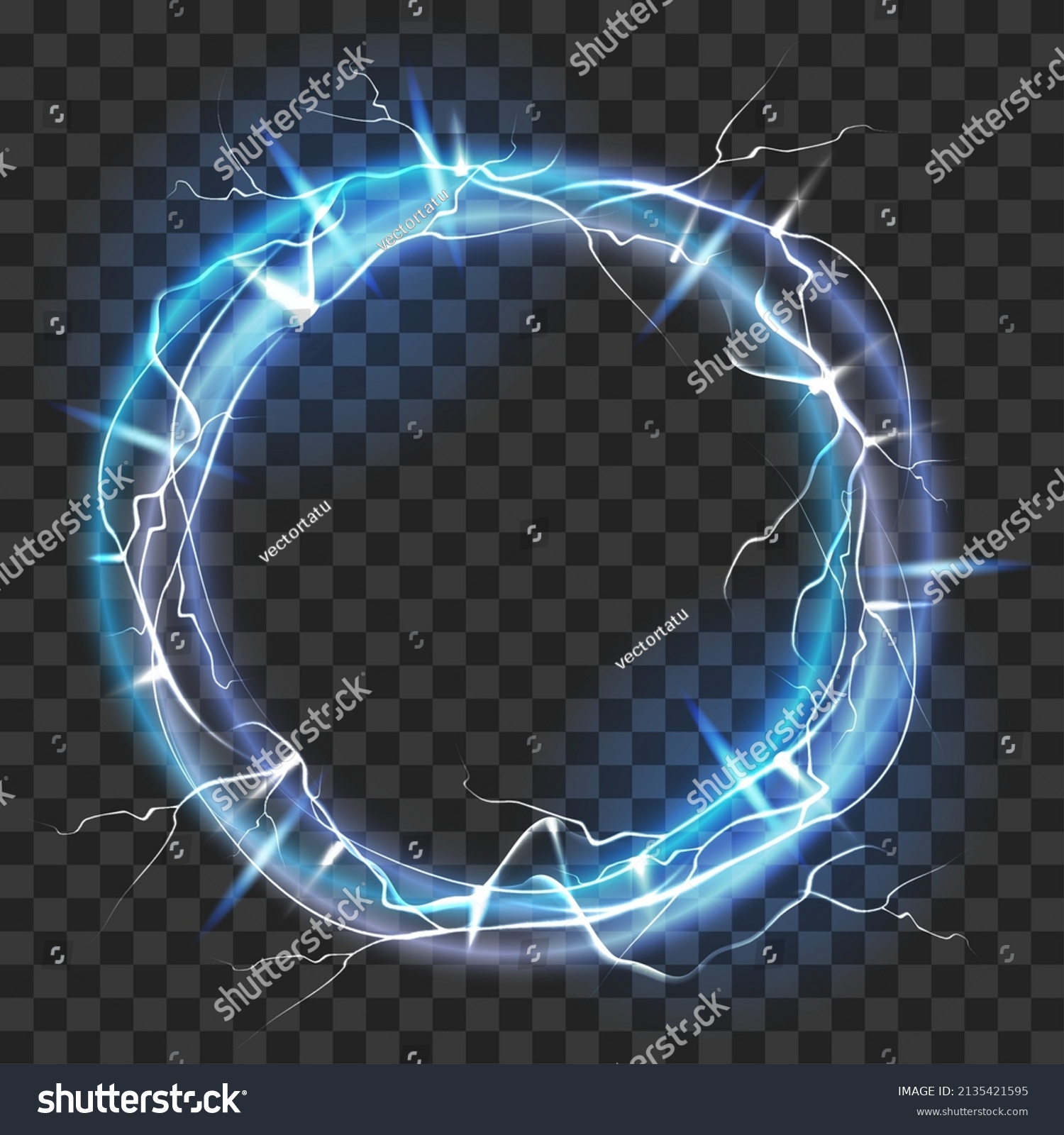 Plasma Ring Lightning Dark Portal Light Stock Vector (Royalty Free ...
