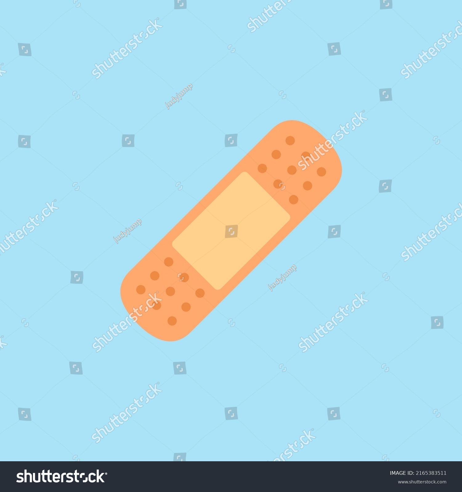 Plaster Cartoon Vector Plaster On Blue Stock Vector (Royalty Free ...