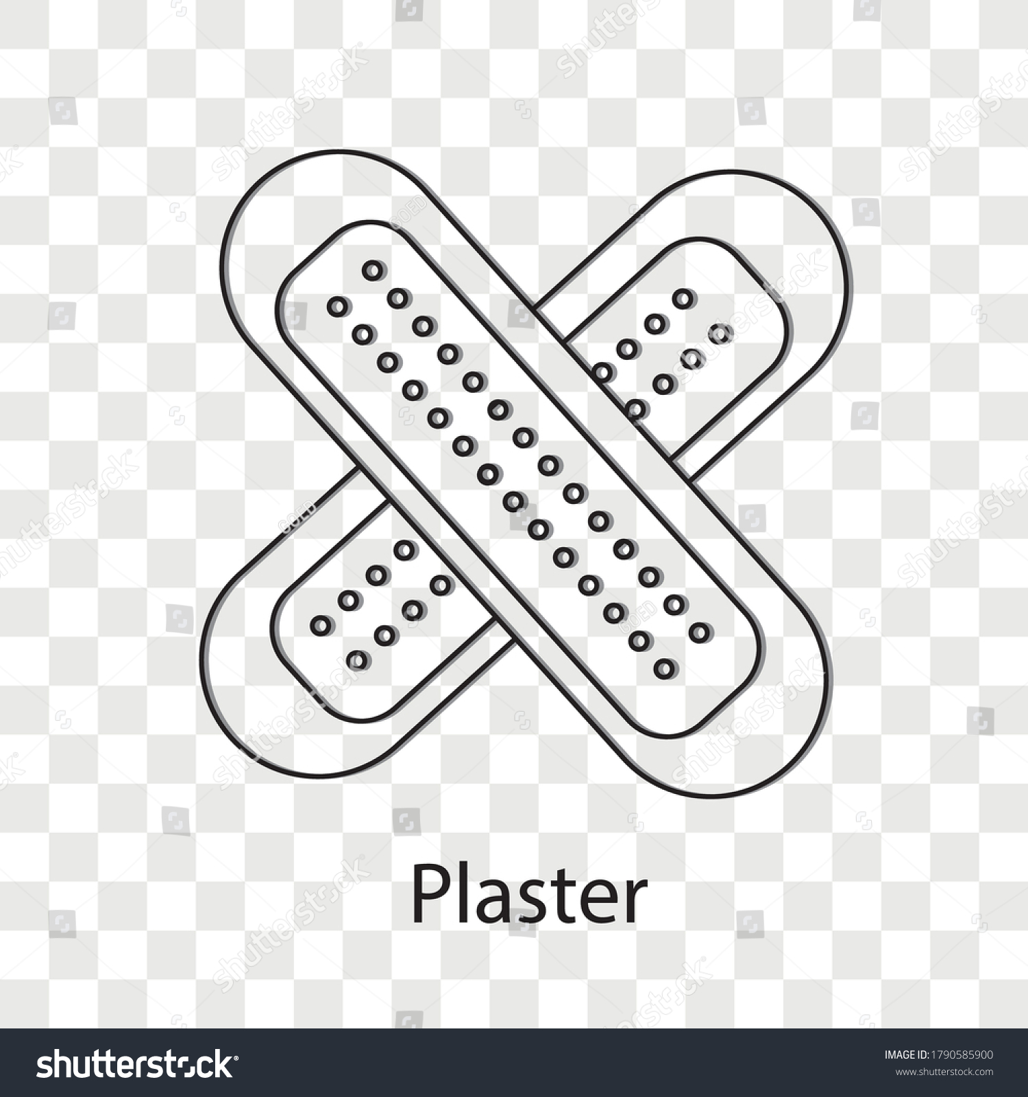 Plaster Concept On Transparency Background Creative Stock Vector ...