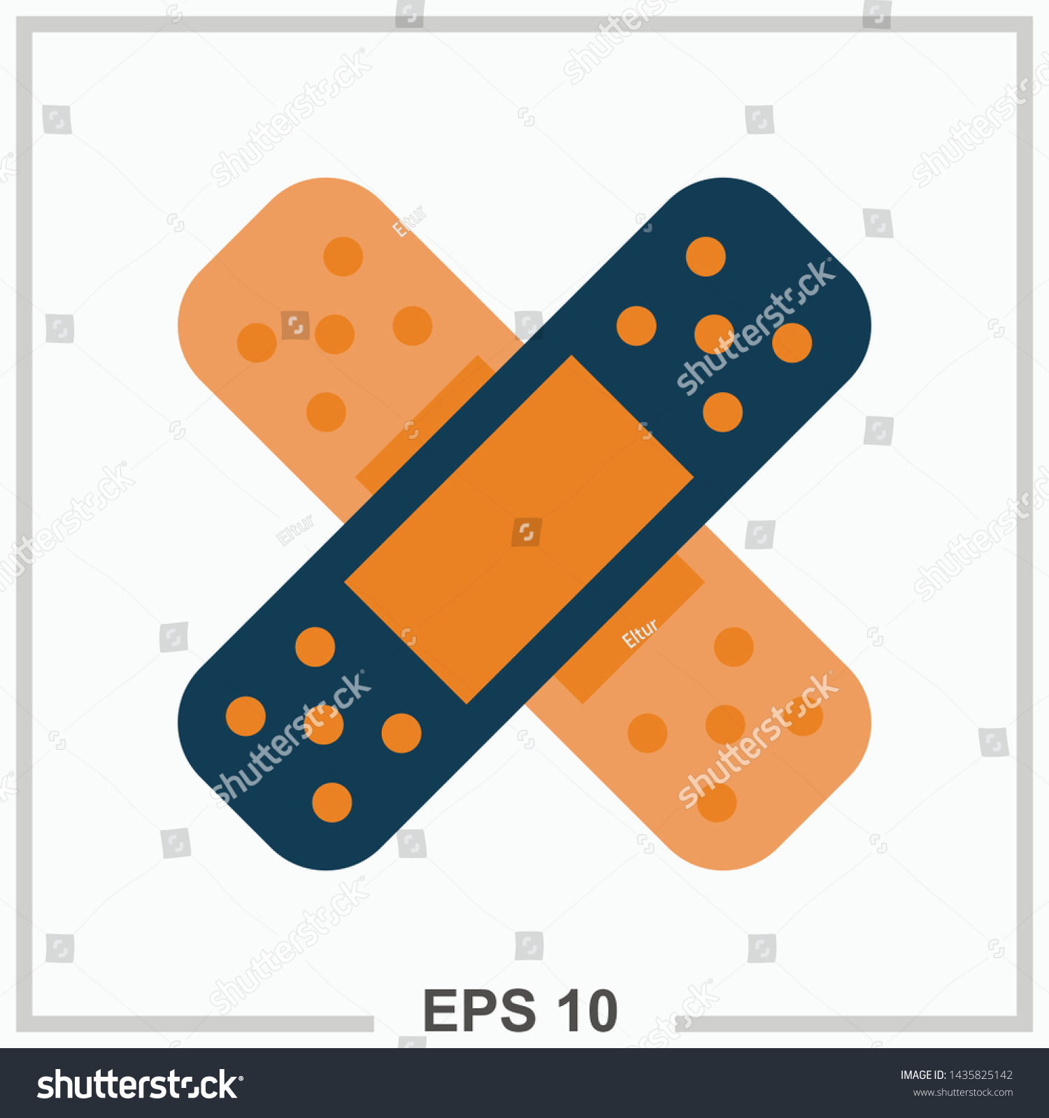 Plaster Icon Colored Isolated Vector Illustration Stock Vector (Royalty ...