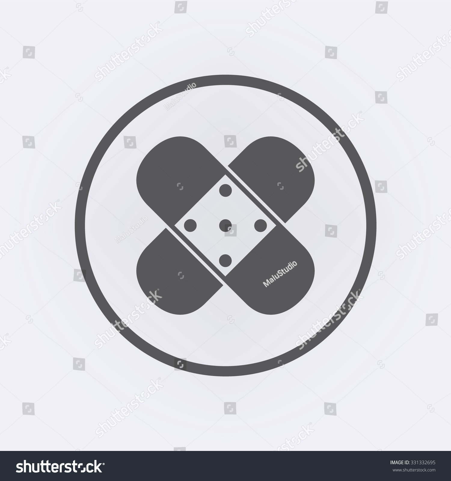 Plaster Icon Circle Vector Illustration Stock Vector (Royalty Free ...