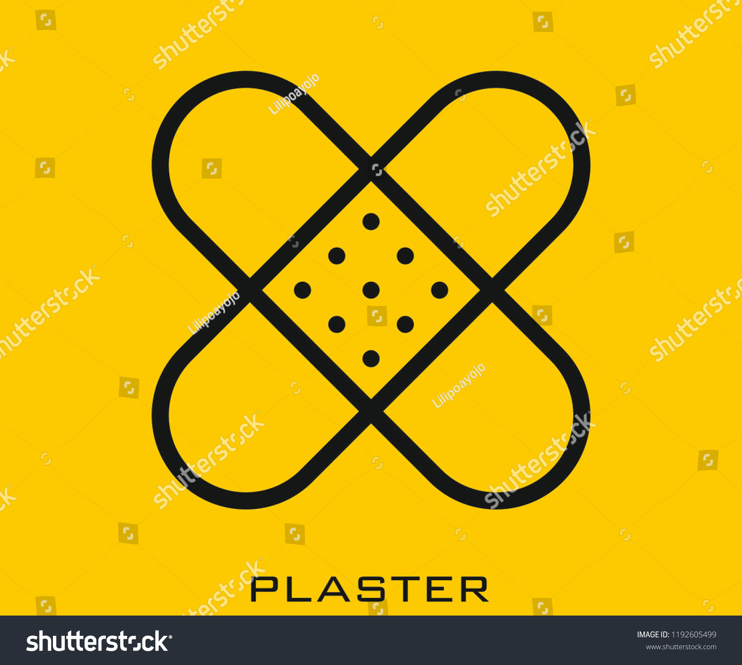 Plaster Icon Signs Stock Vector (Royalty Free) 1192605499 | Shutterstock