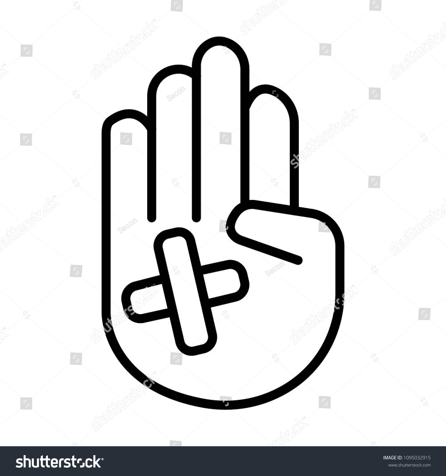 Plaster On Hand Illustration Vector Stock Vector (Royalty Free ...