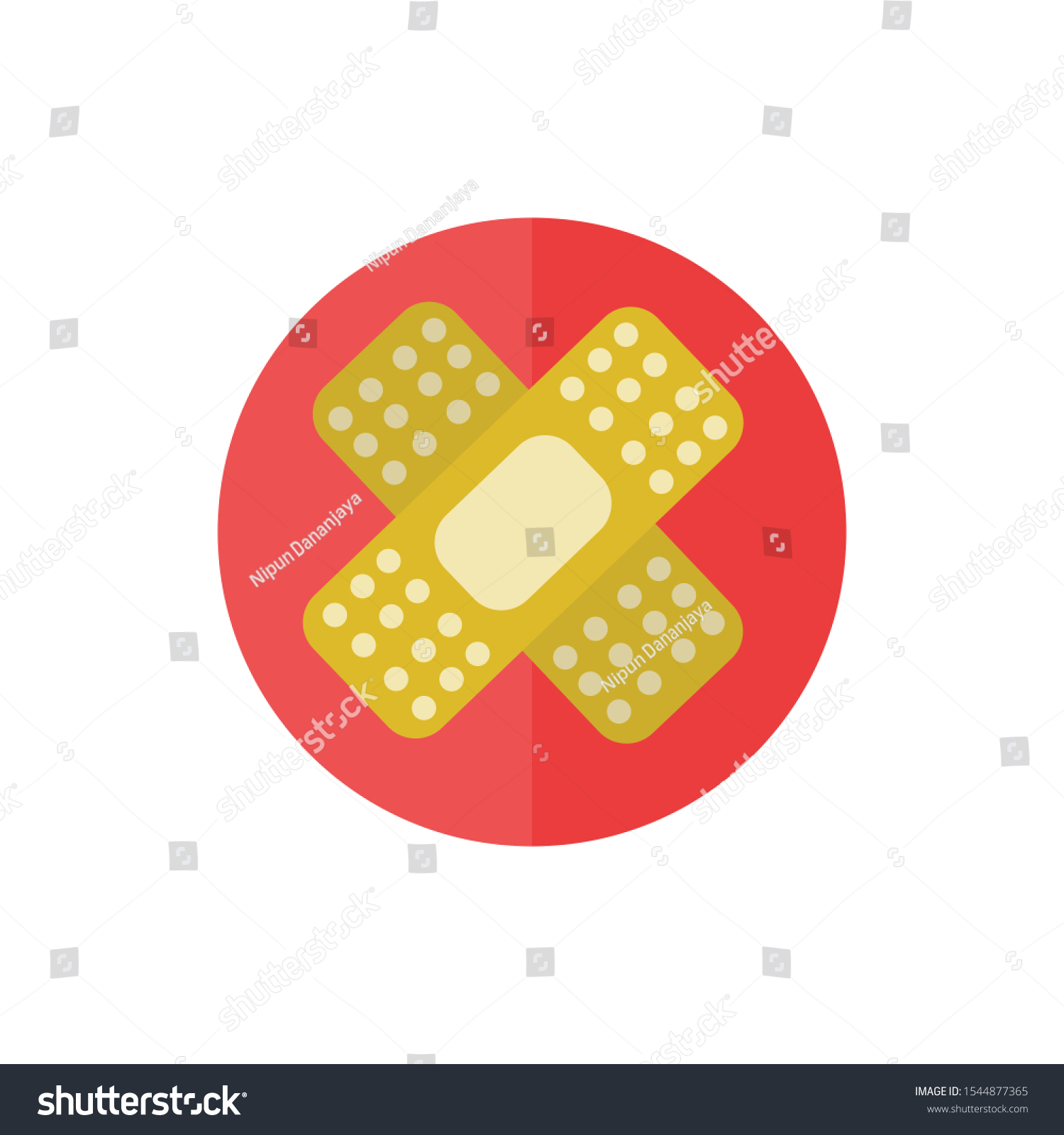 Plaster Vector Illustration Simple Clip Art Stock Vector (Royalty Free ...