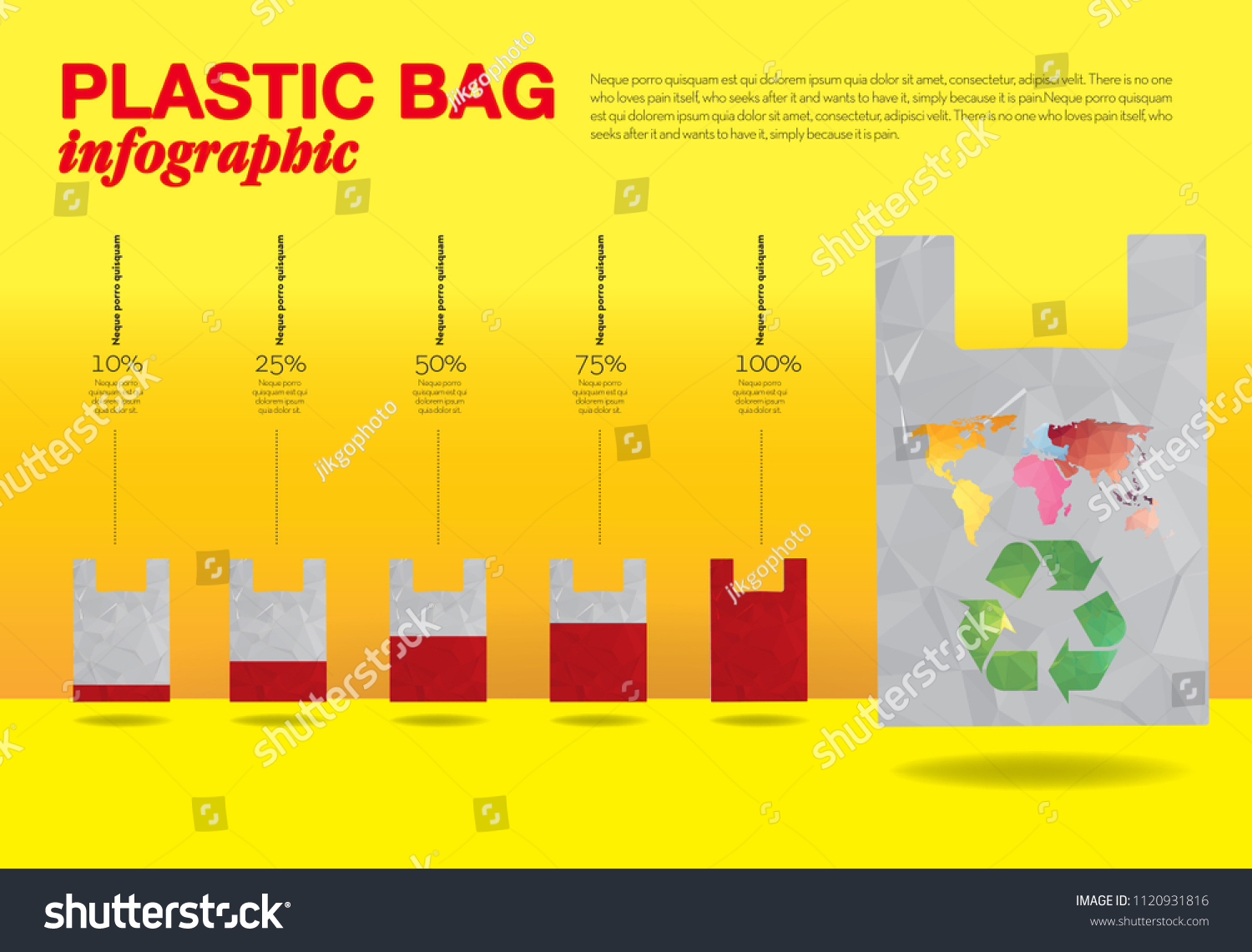 Plastic Bag Infographic Vector Eps 10 Stock Vector (Royalty Free ...