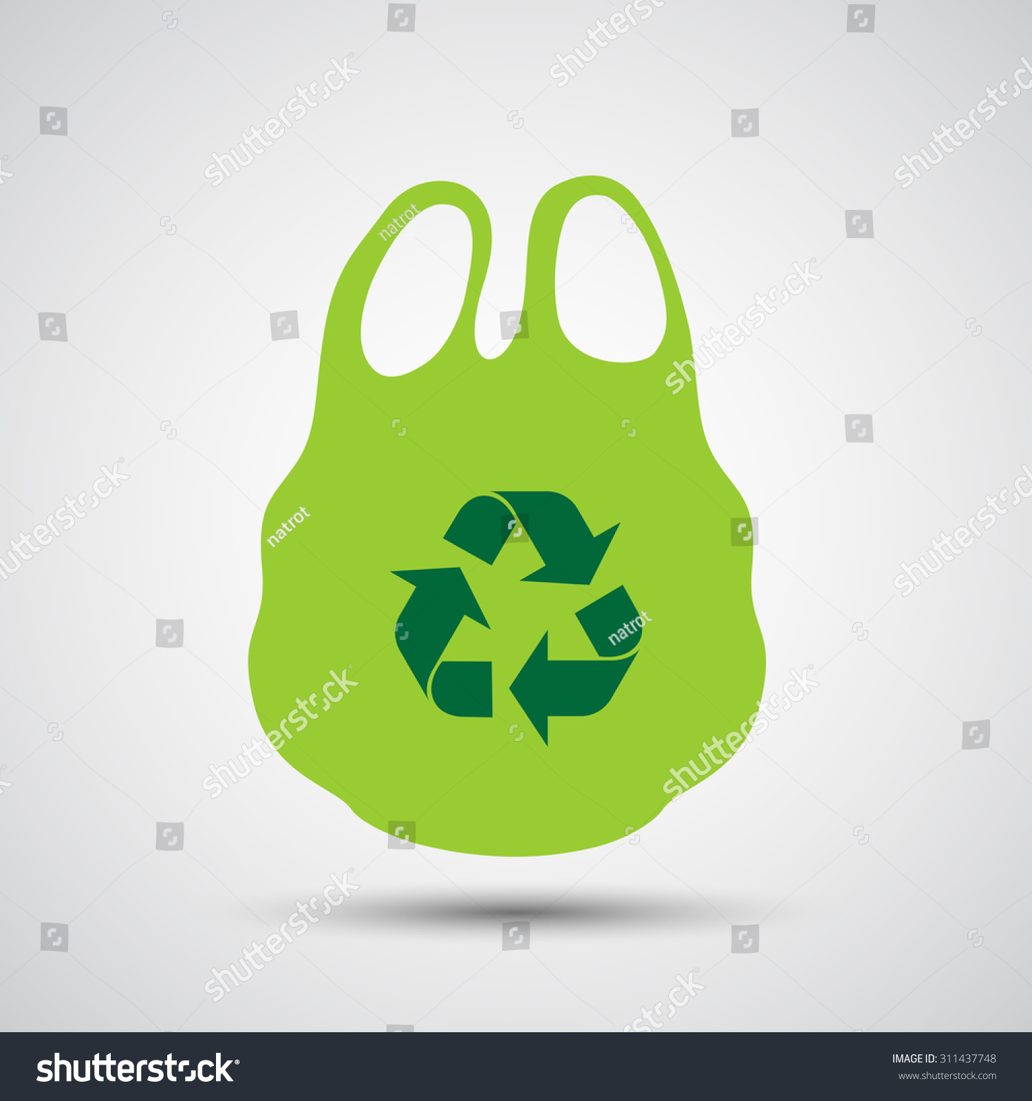 Plastic Bag Recycle Sign Vector Stock Vector (Royalty Free) 311437748