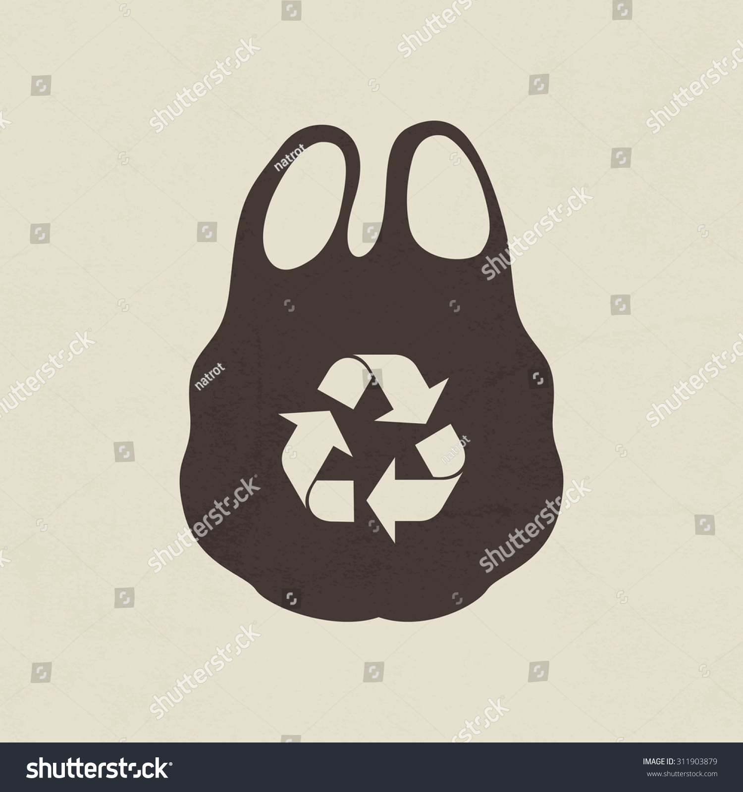 Plastic Bag Recycle Sign Vector: vector de stock (libre de regalías ...