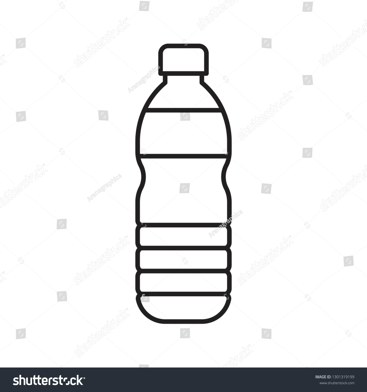 Plastic Bottle Vector Illustration Line Design Stock Vector (Royalty ...