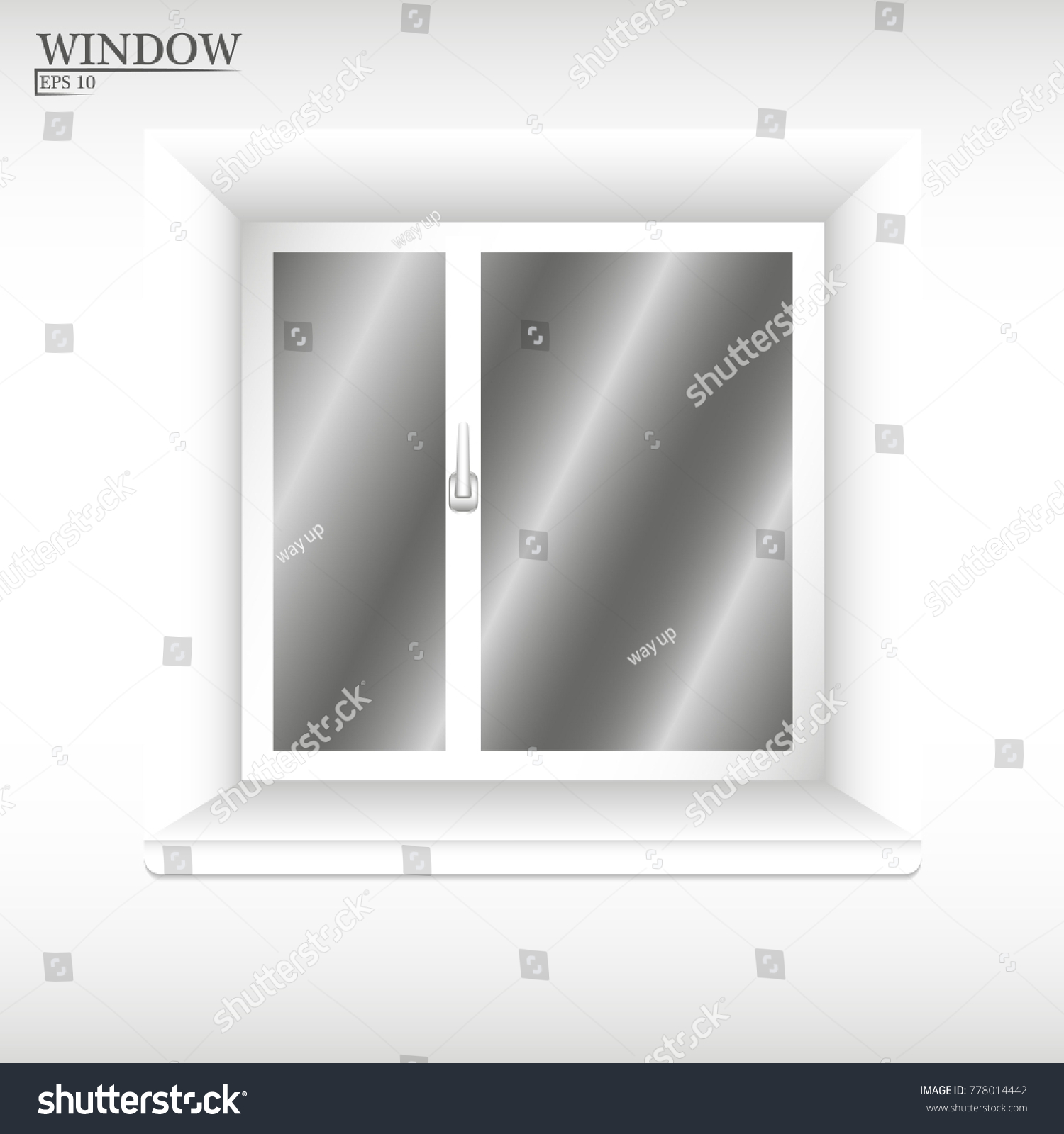 Plastic Classic White Window Vector Isolated Stock Vector (Royalty Free ...