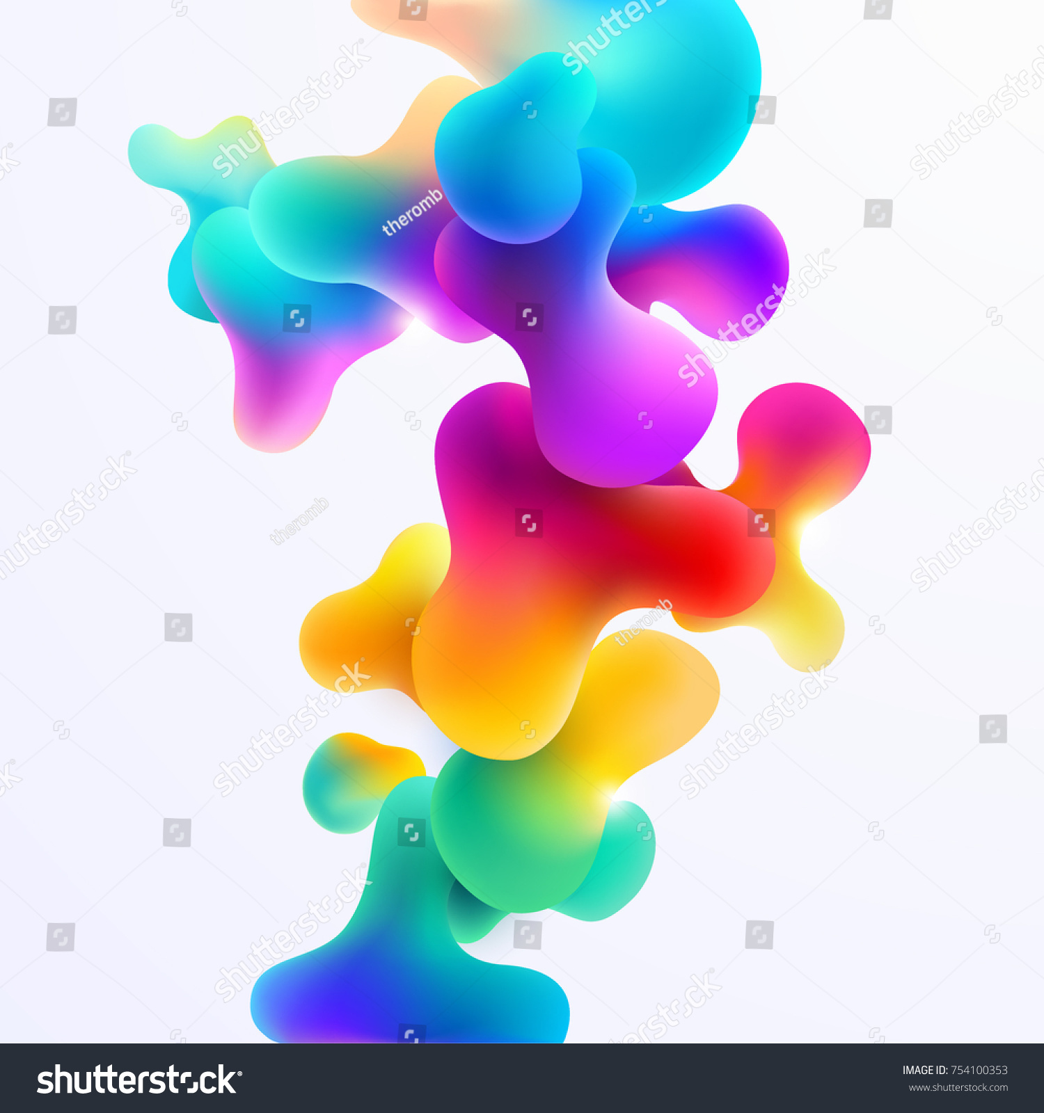 Plastic Colorful Shapes Abstract Background Stock Vector (Royalty Free ...