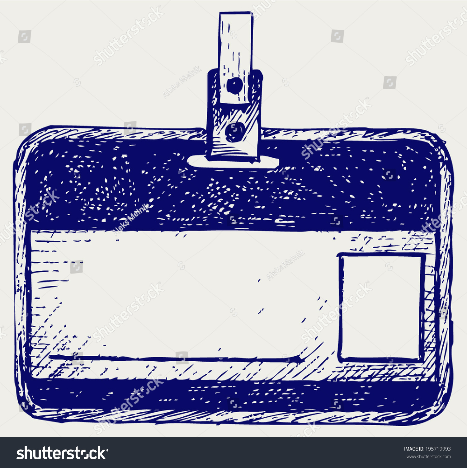 Plastic Name Tag Doodle Style Stock Vector (Royalty Free) 195719993 ...