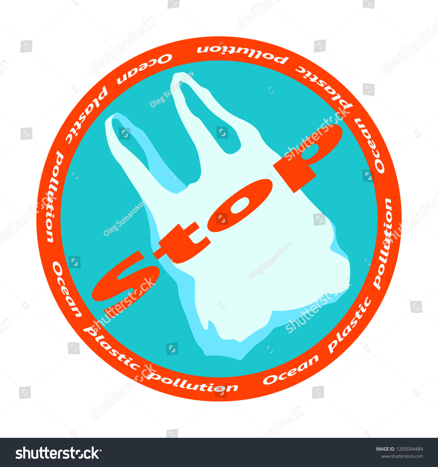 Plastic Pollution Sign Vector Plastic Bag: vector de stock (libre de ...
