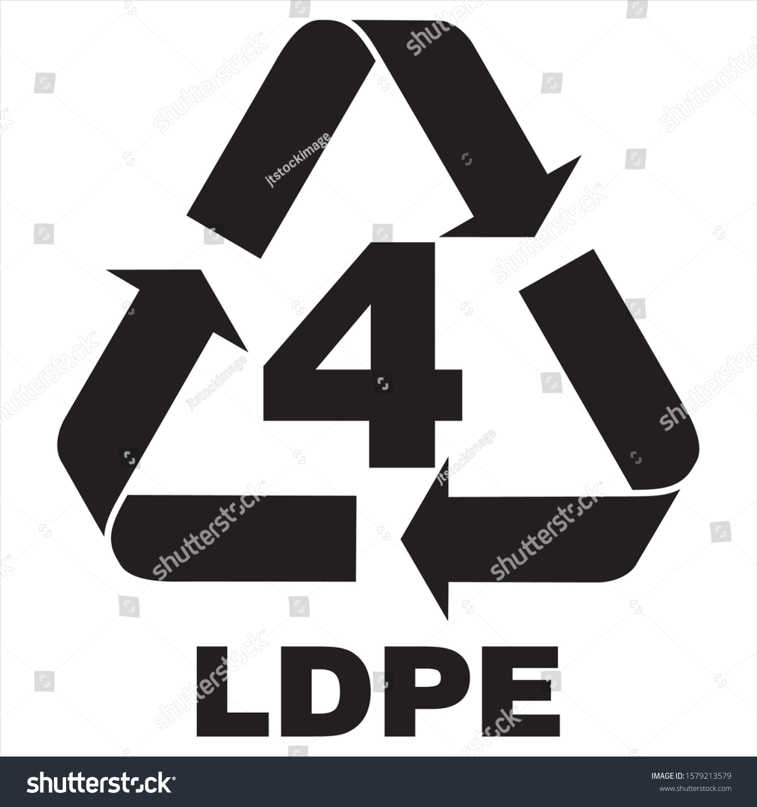 Plastic Recycle Logo Bottle Vector: vector de stock (libre de regalías ...