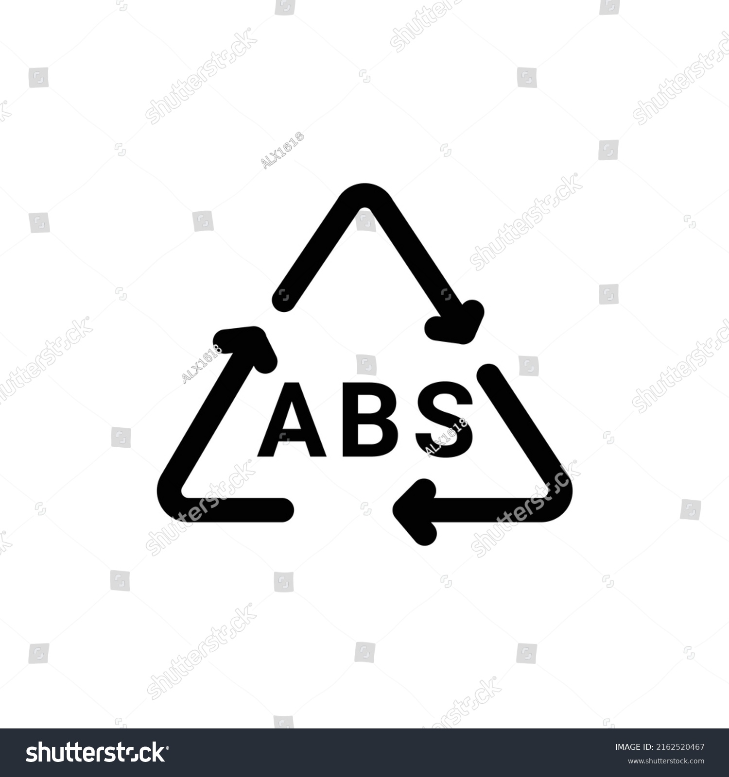 Plastic Recycling Code Abs Line Icon Stock Vector (Royalty Free ...