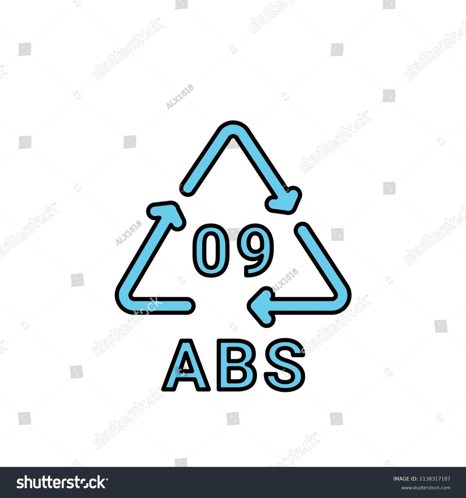 Plastic Recycling Code Abs 09 Other Stock Vector (Royalty Free ...
