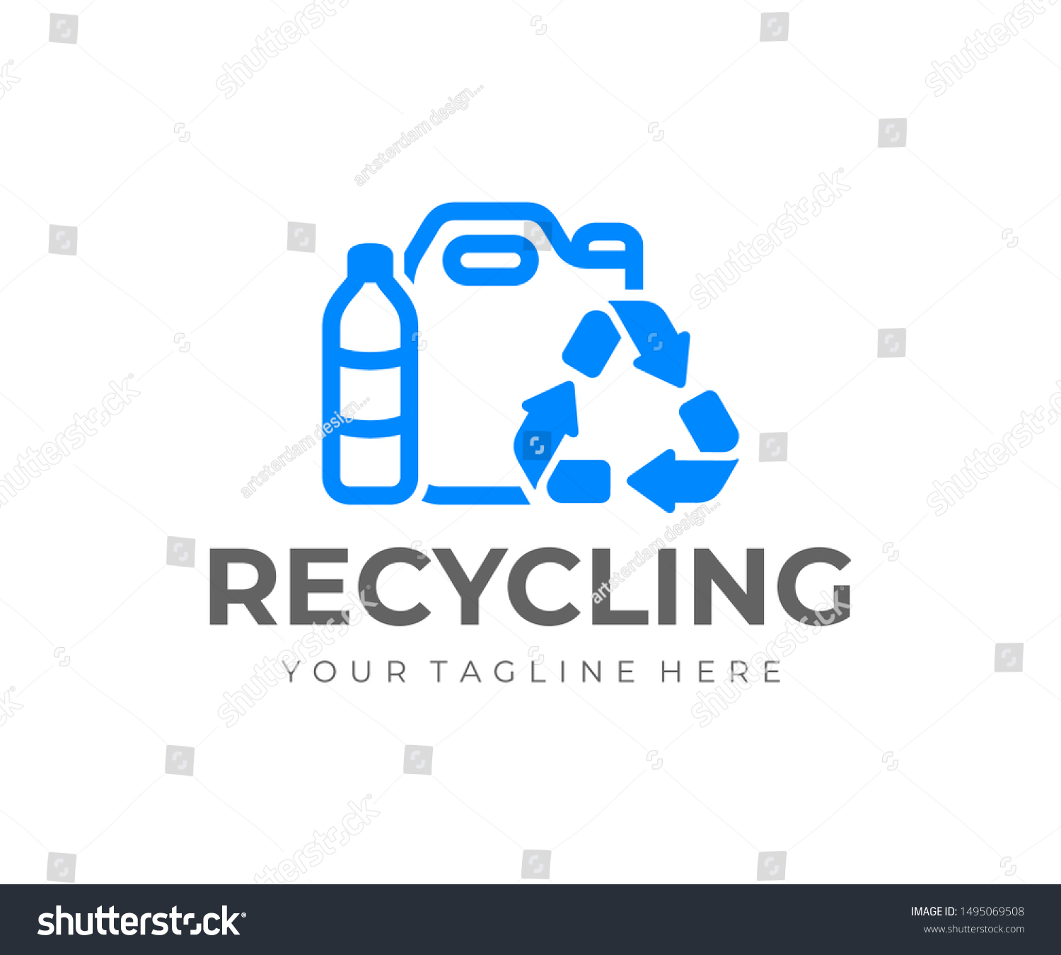 Plastic Recycling Logo Design Recycle Plastic: เวกเตอร์สต็อก (ปลอดค่า ...
