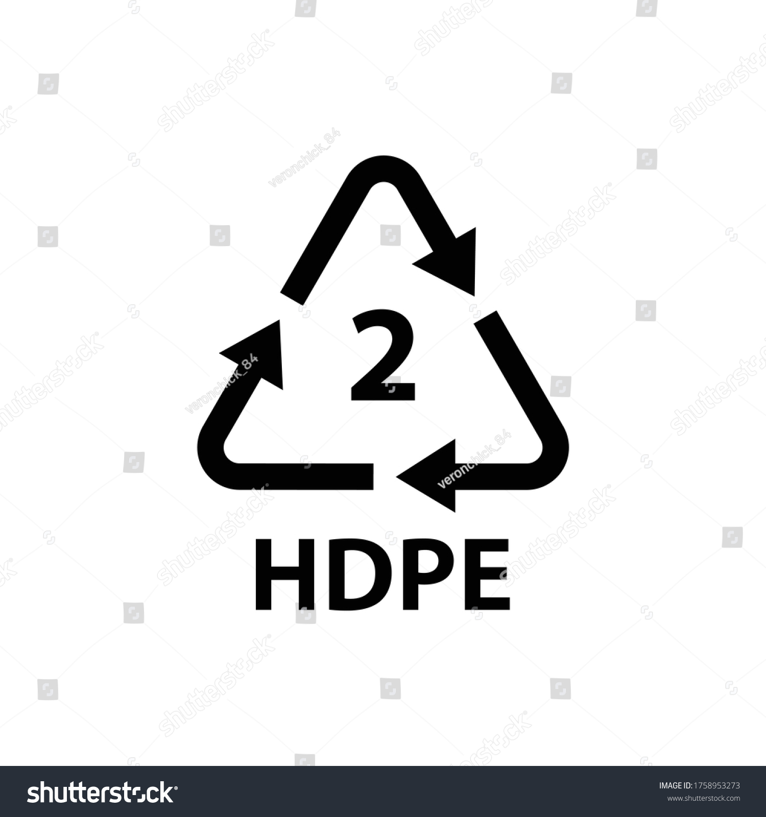 Plastic Recycling Symbol Hdpe 2 Plastic: Vector có sẵn (miễn phí bản ...