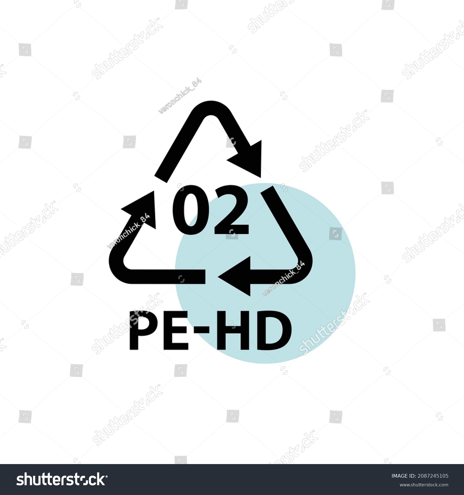 Plastic Recycling Symbol Hdpe 2 Plastic Stock Vector (Royalty Free ...
